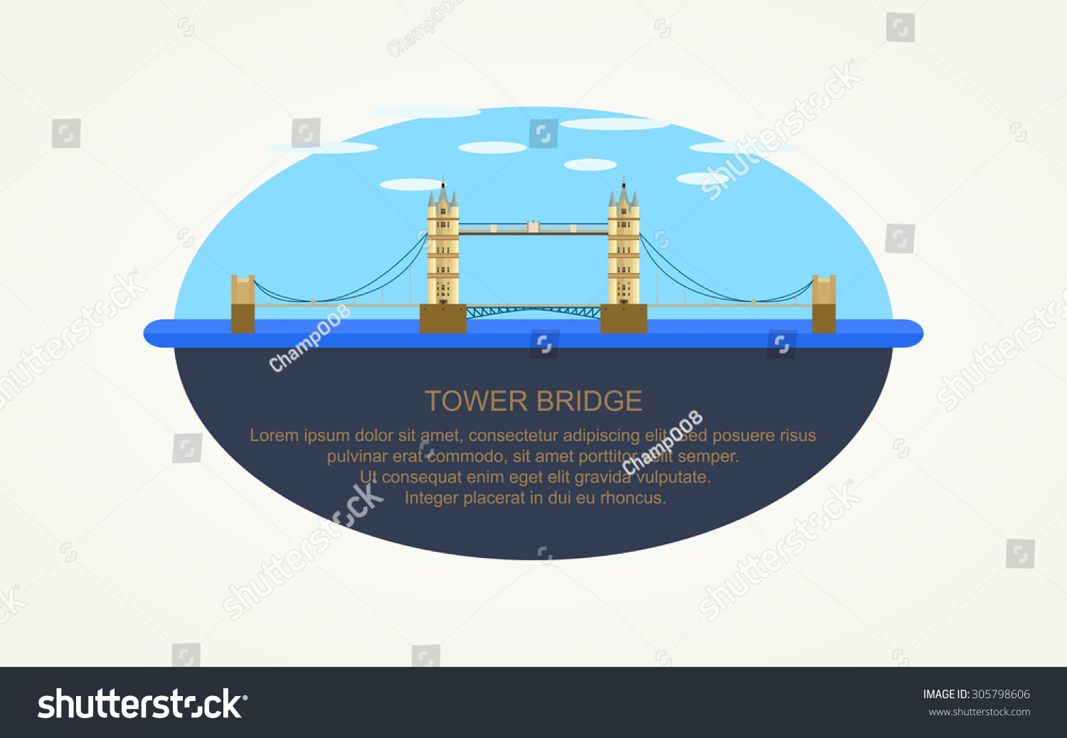 Tower Bridge Infographic Icon Vector Stock Vector (Royalty Free ...