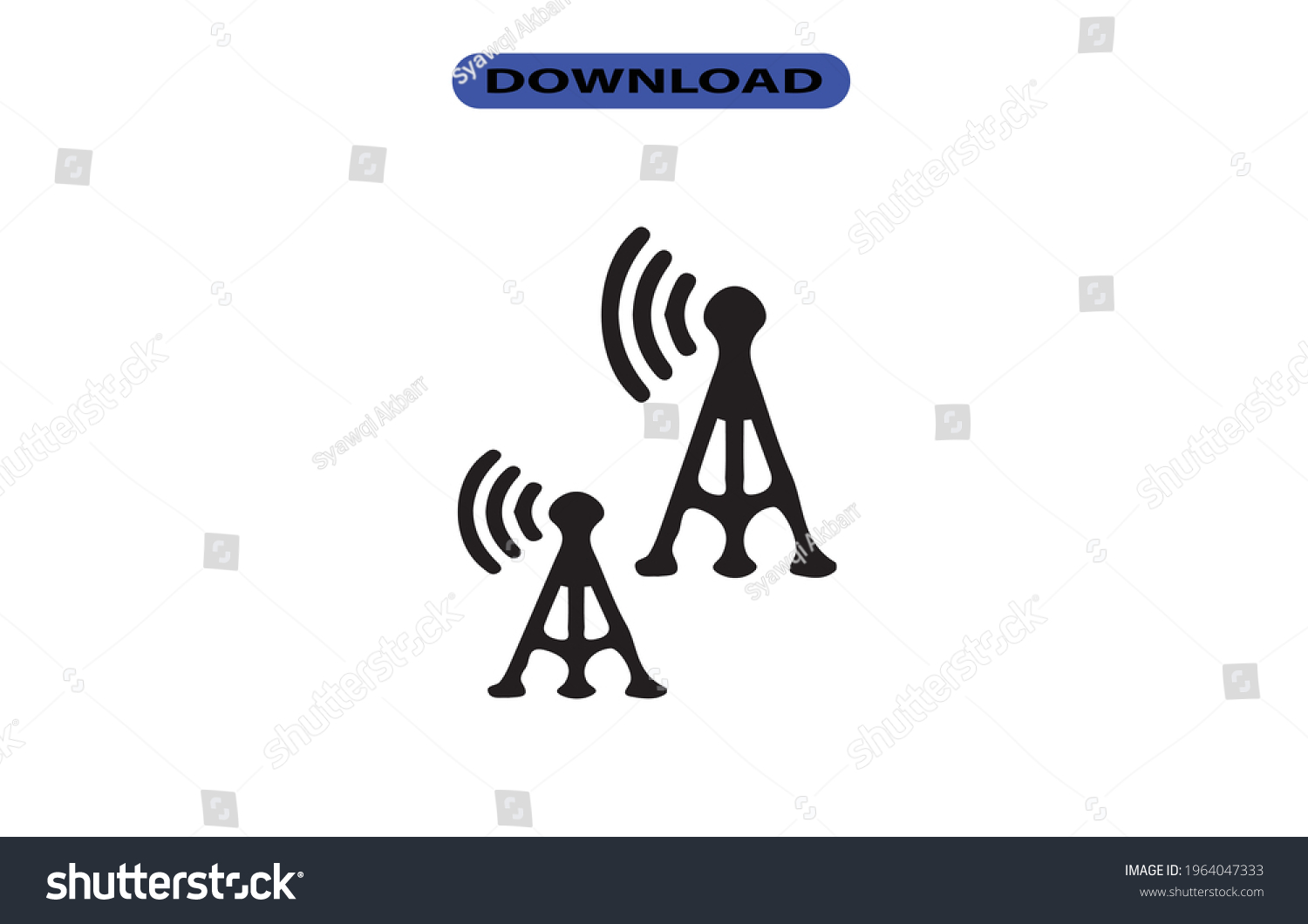 Tower Icon Logo High Resolution Stock Vector (Royalty Free) 1964047333 ...