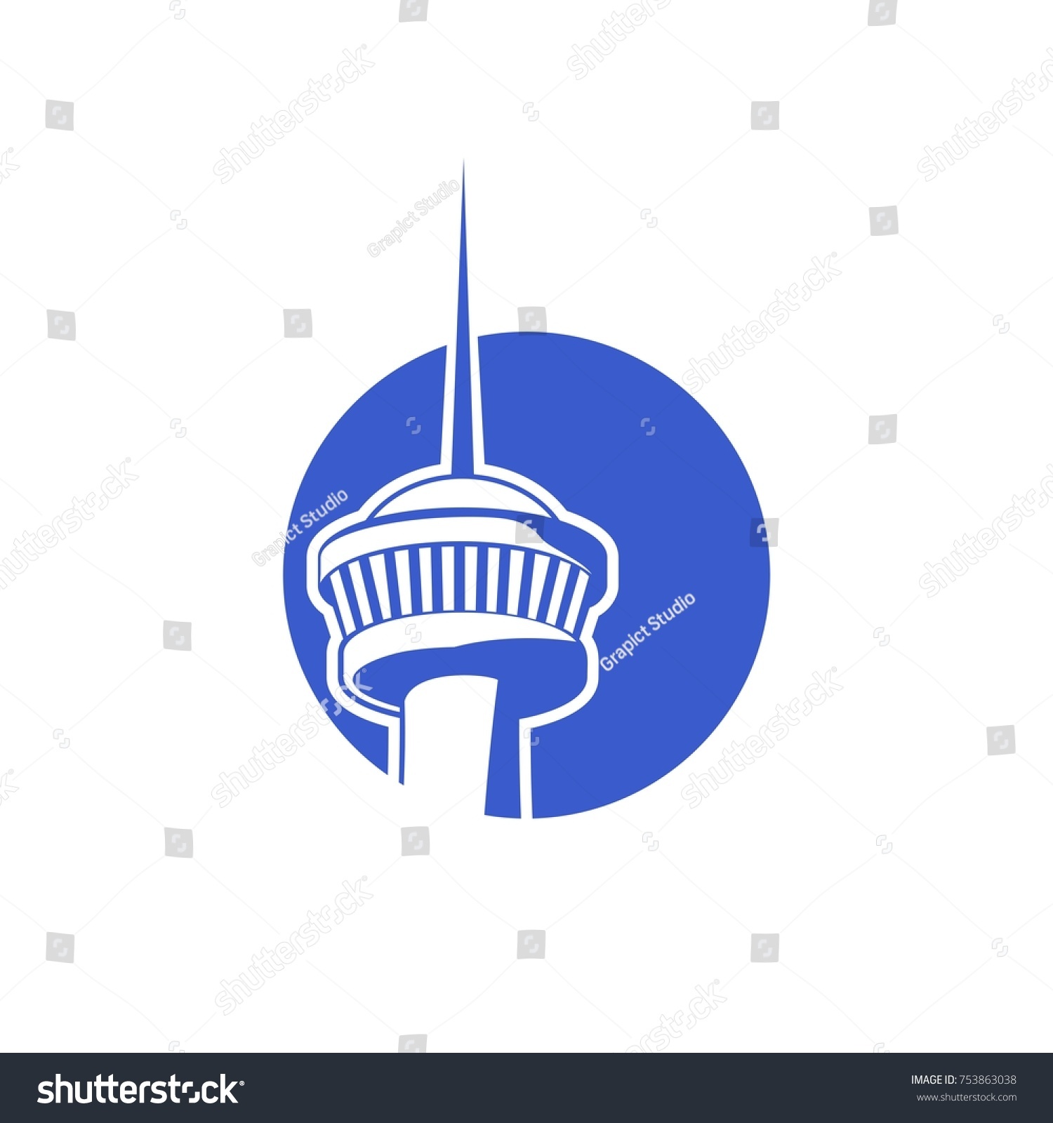 Tower Logo Design Template Stock Vector (Royalty Free) 753863038 ...