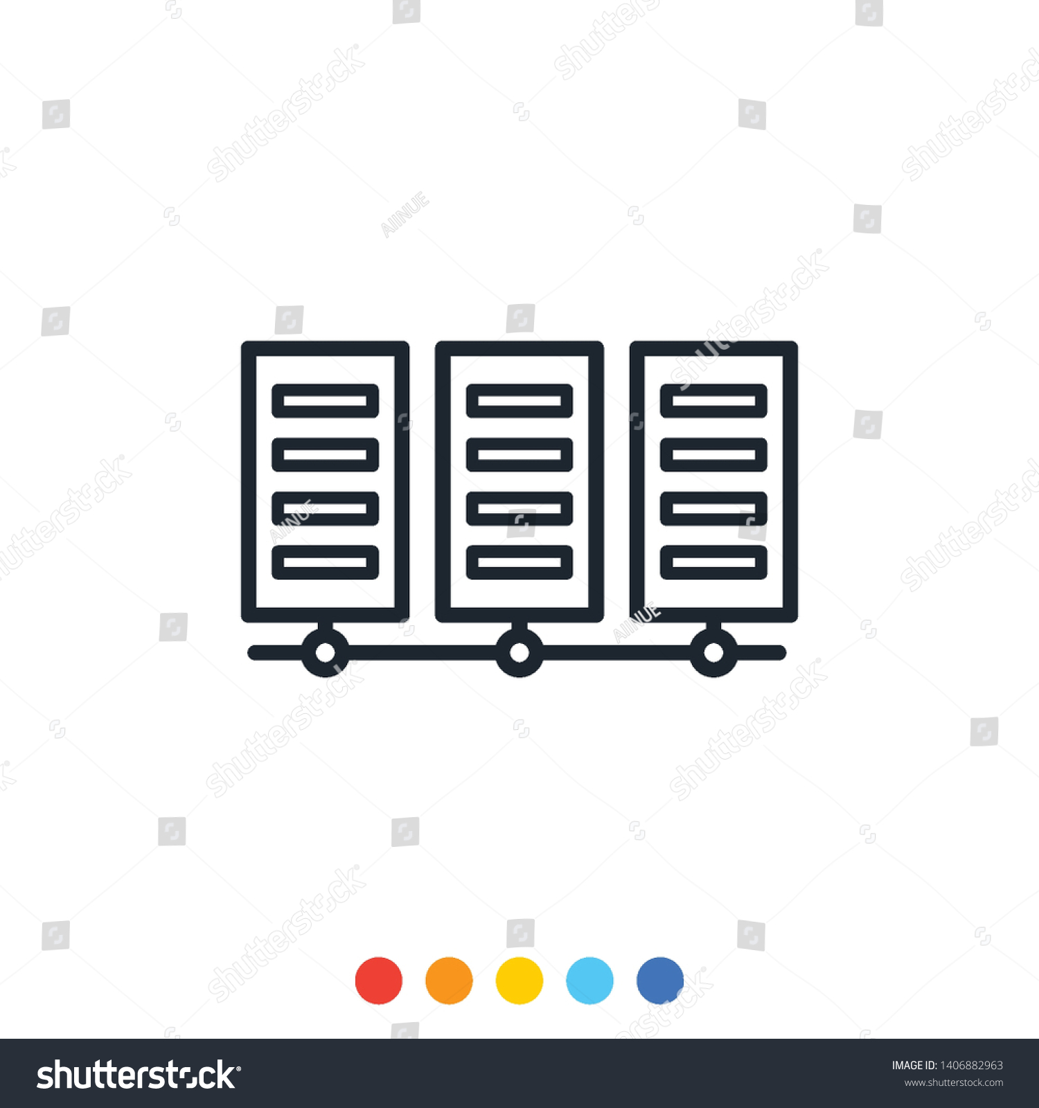 Tower Server Iconvector Illustration Stock Vector (Royalty Free) 1406882963