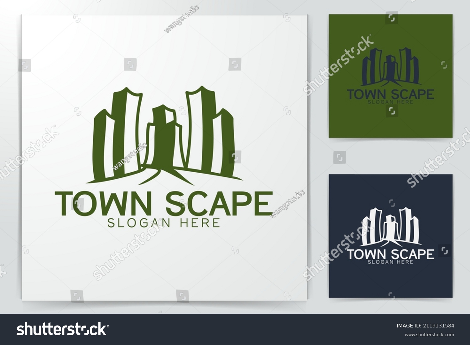 Town Scapes Logo Design Vector Stock Vector (Royalty Free) 2119131584 ...