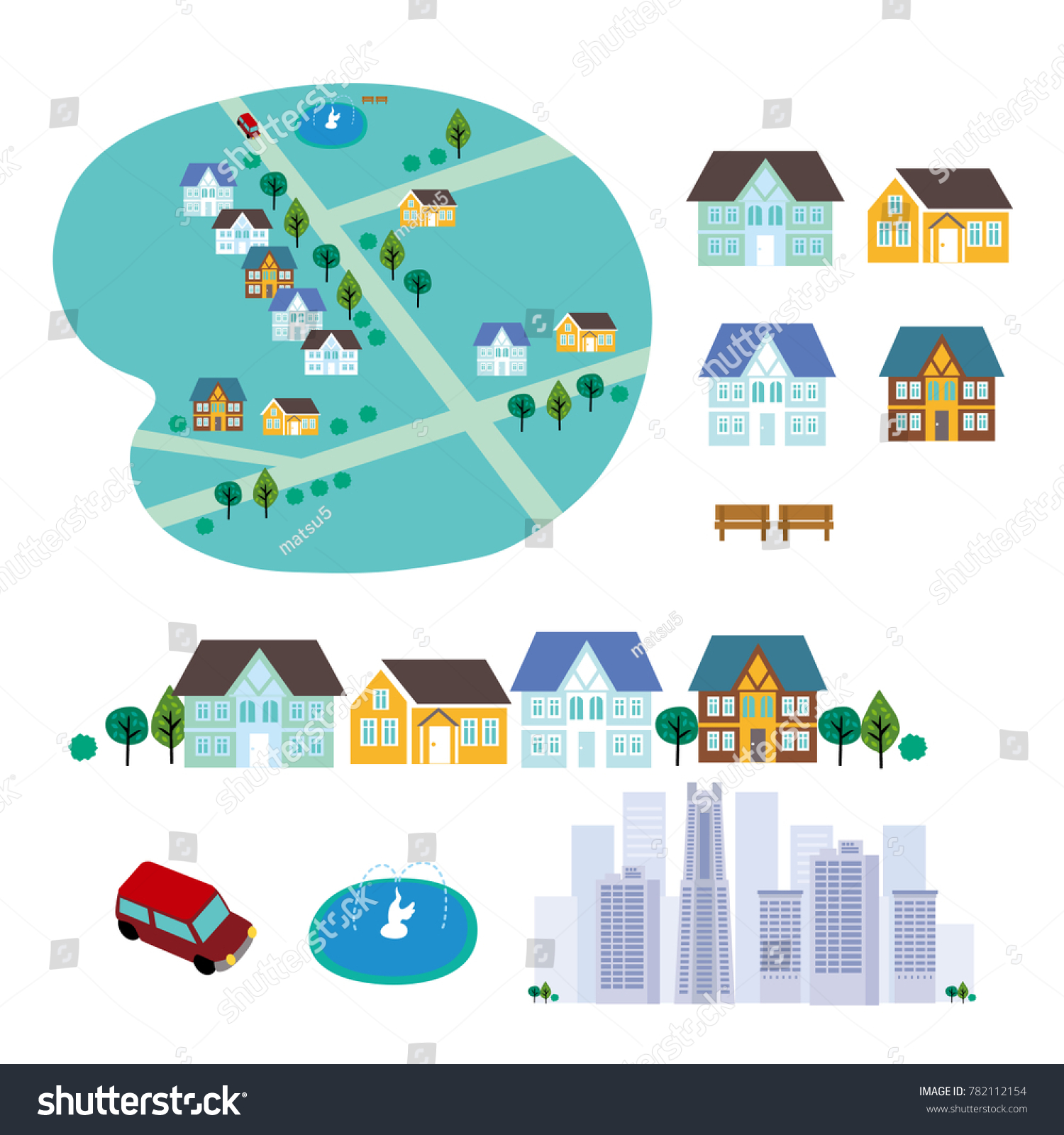 Townscape Illustration Vector City Stock Vector (Royalty Free ...