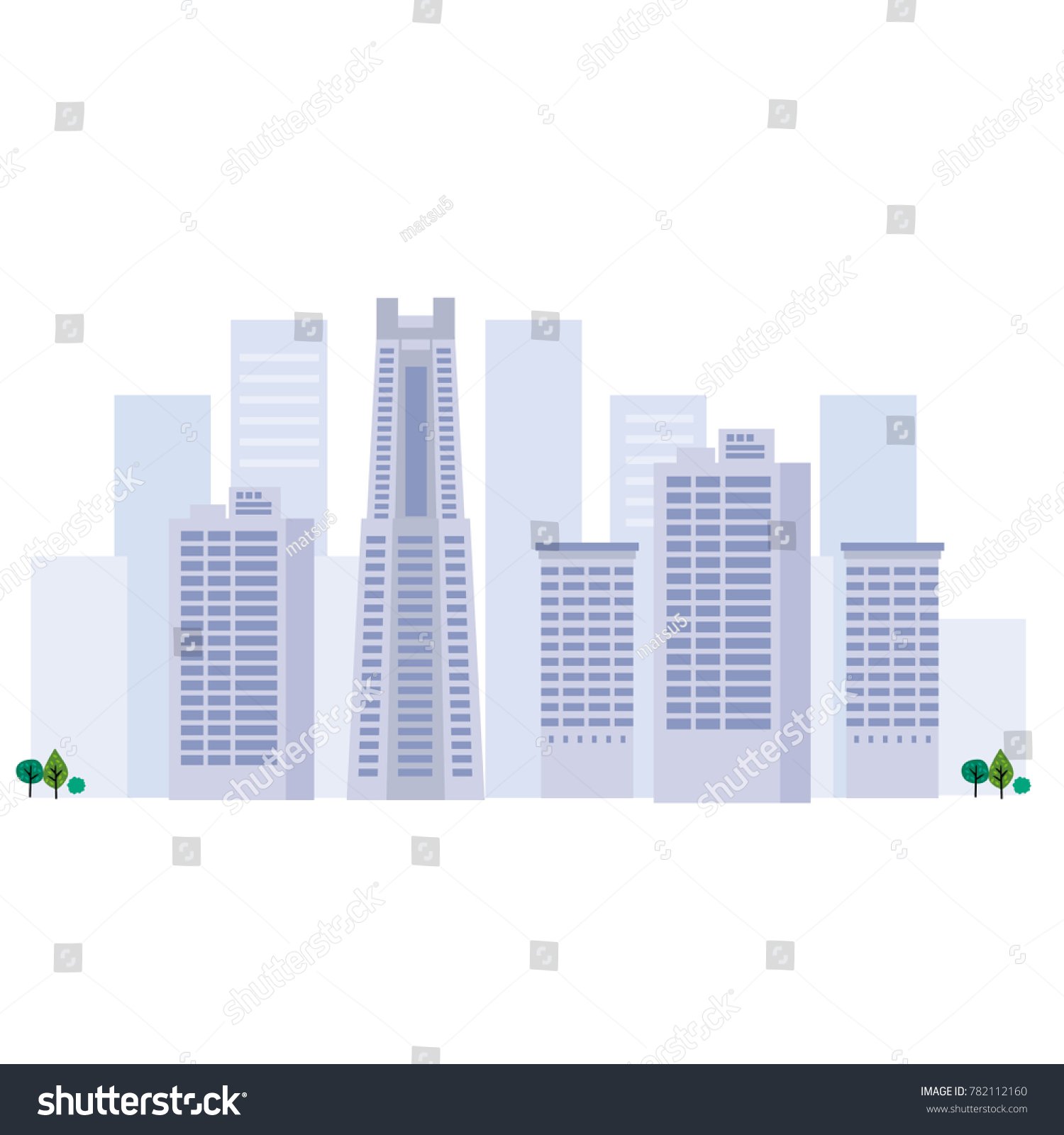 Townscape Illustration Vector City Stock Vector (Royalty Free) 782112160