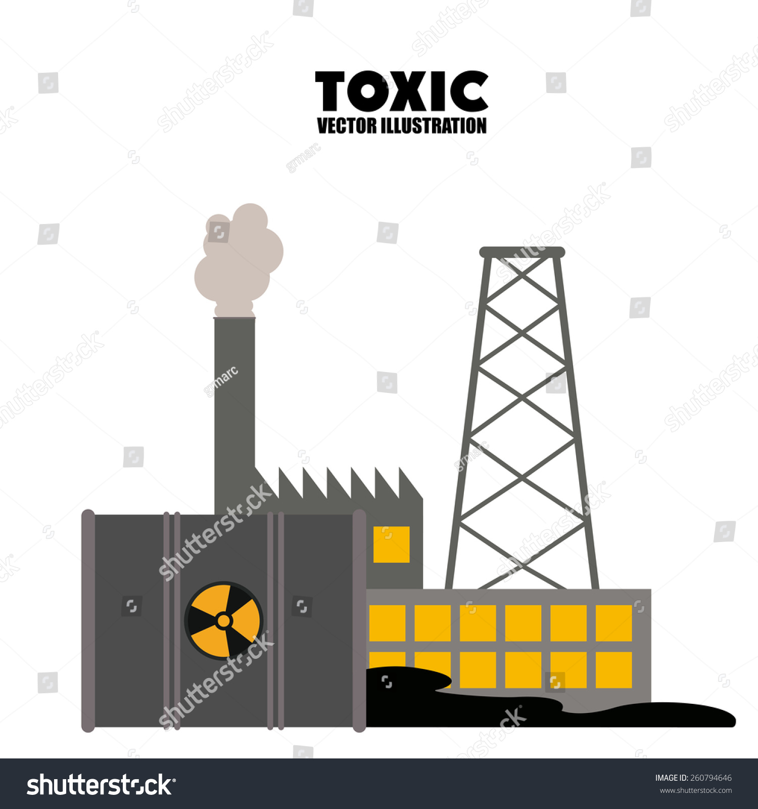 Toxic Pollution Design Vector Illustration Stock Vector (Royalty Free ...
