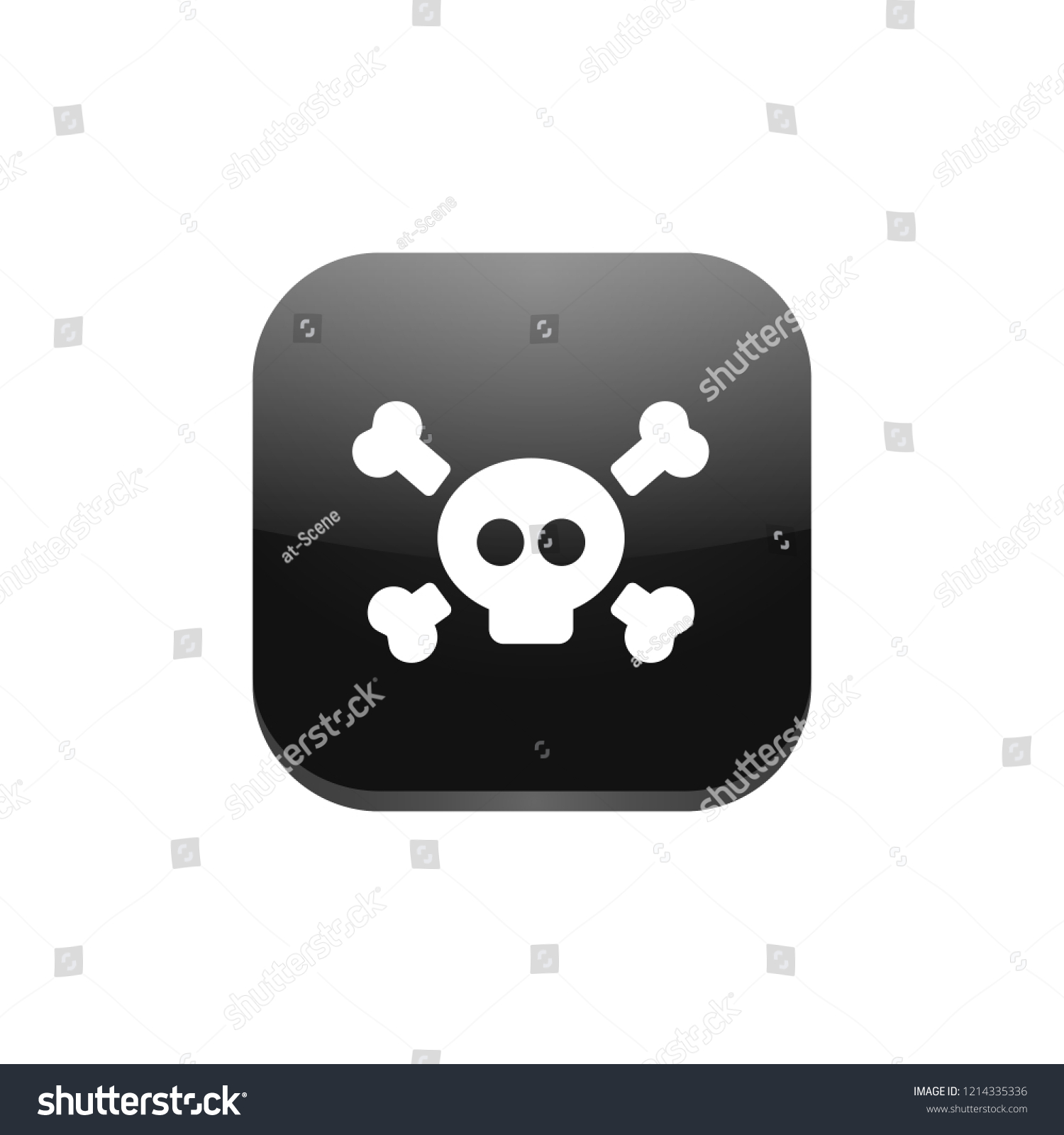 Toxic App Icon Stock Vector (Royalty Free) 1214335336