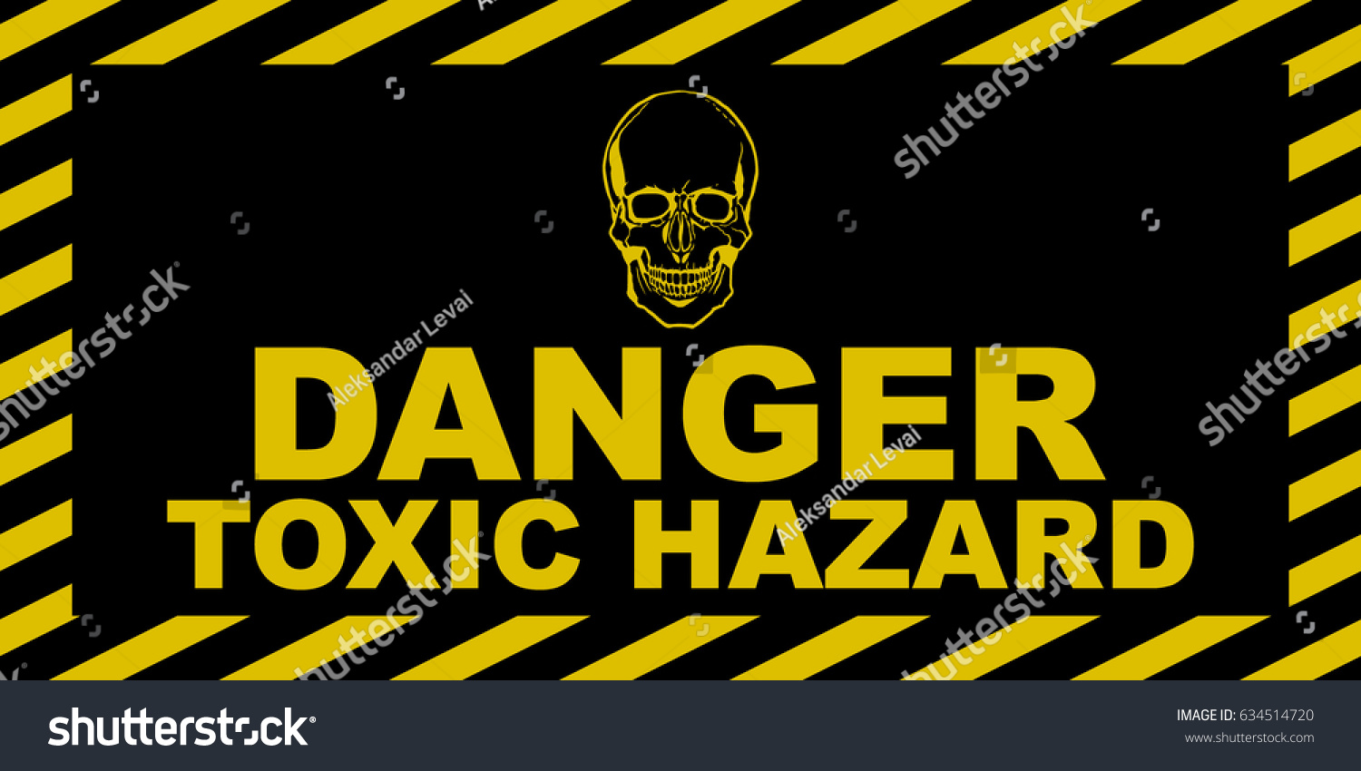 Toxic Hazard Sign Stock Vector (Royalty Free) 634514720 | Shutterstock
