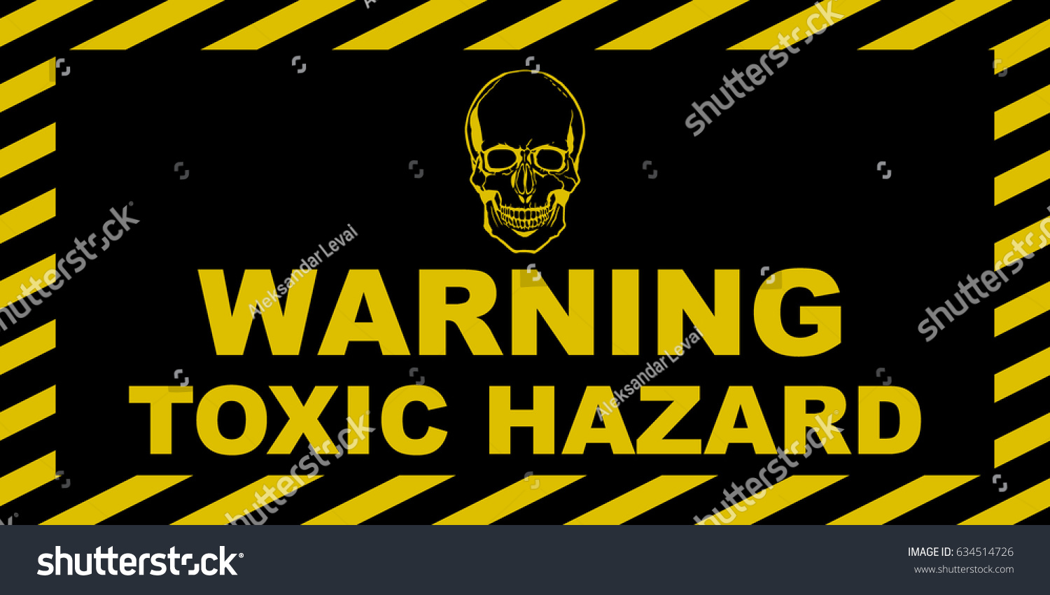 Toxic Hazard Sign: vector de stock (libre de regalías) 634514726 ...