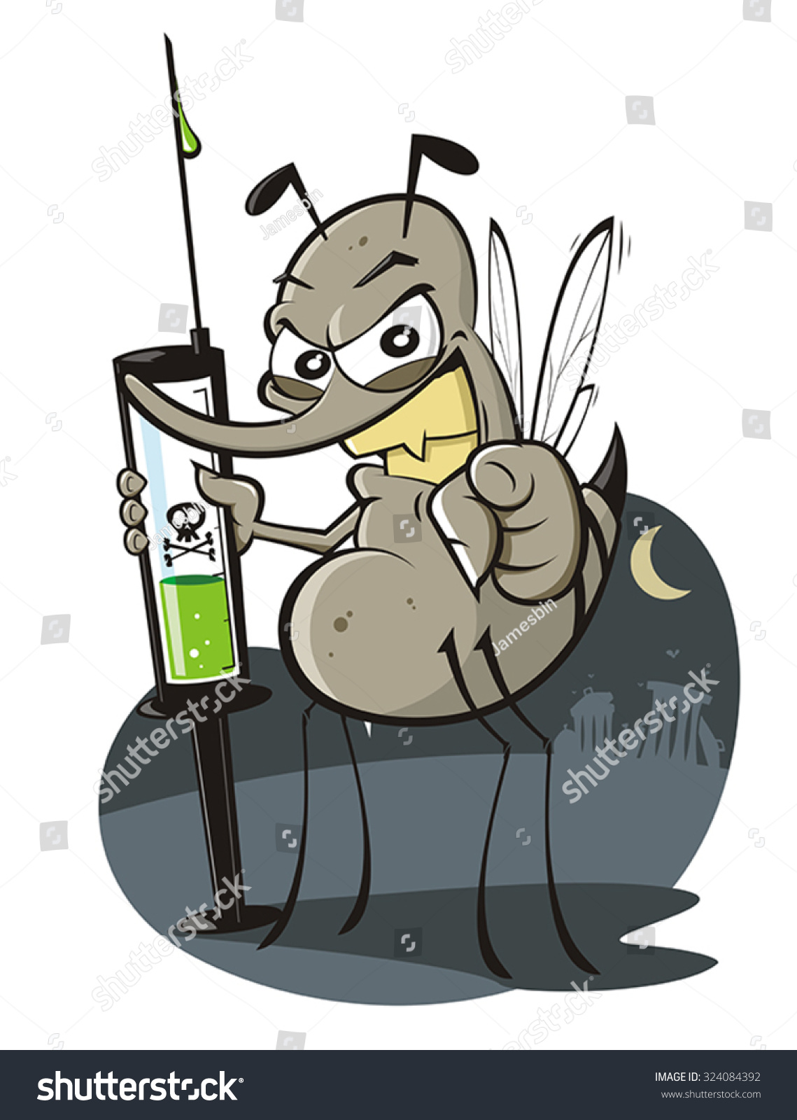 Toxic Mosquito Stock Vector (Royalty Free) 324084392 | Shutterstock