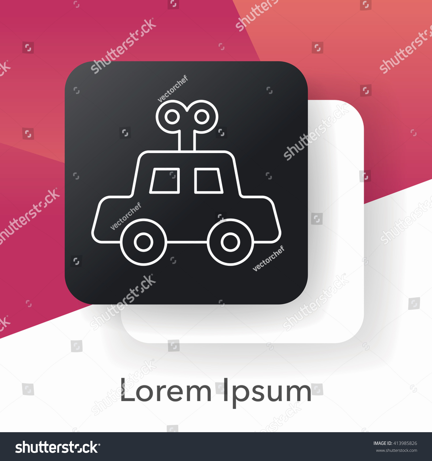 Toy Car Icon Stock Vector (Royalty Free) 413985826 | Shutterstock