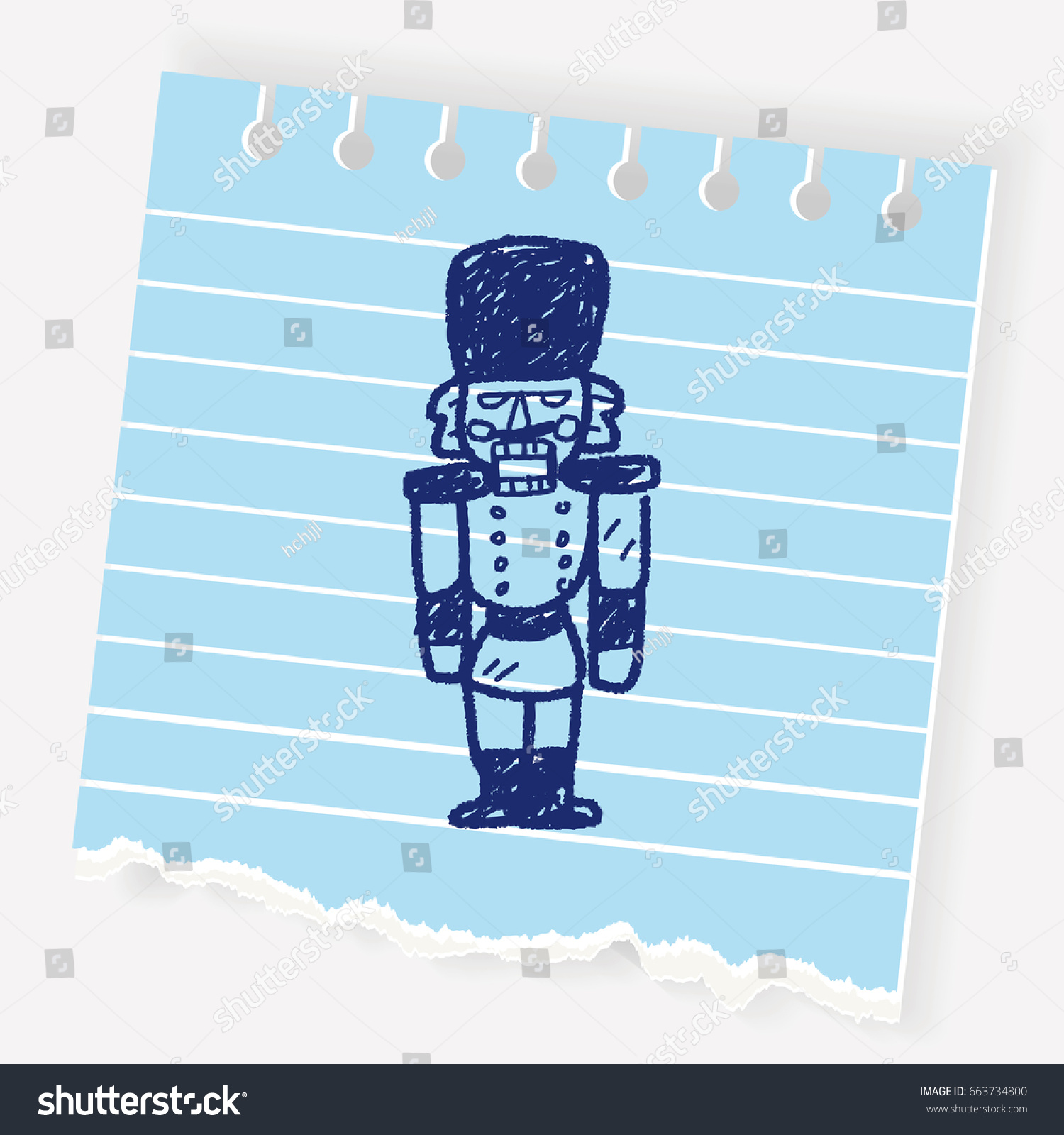Toy Soldier Doodle Stock Vector (Royalty Free) 663734800