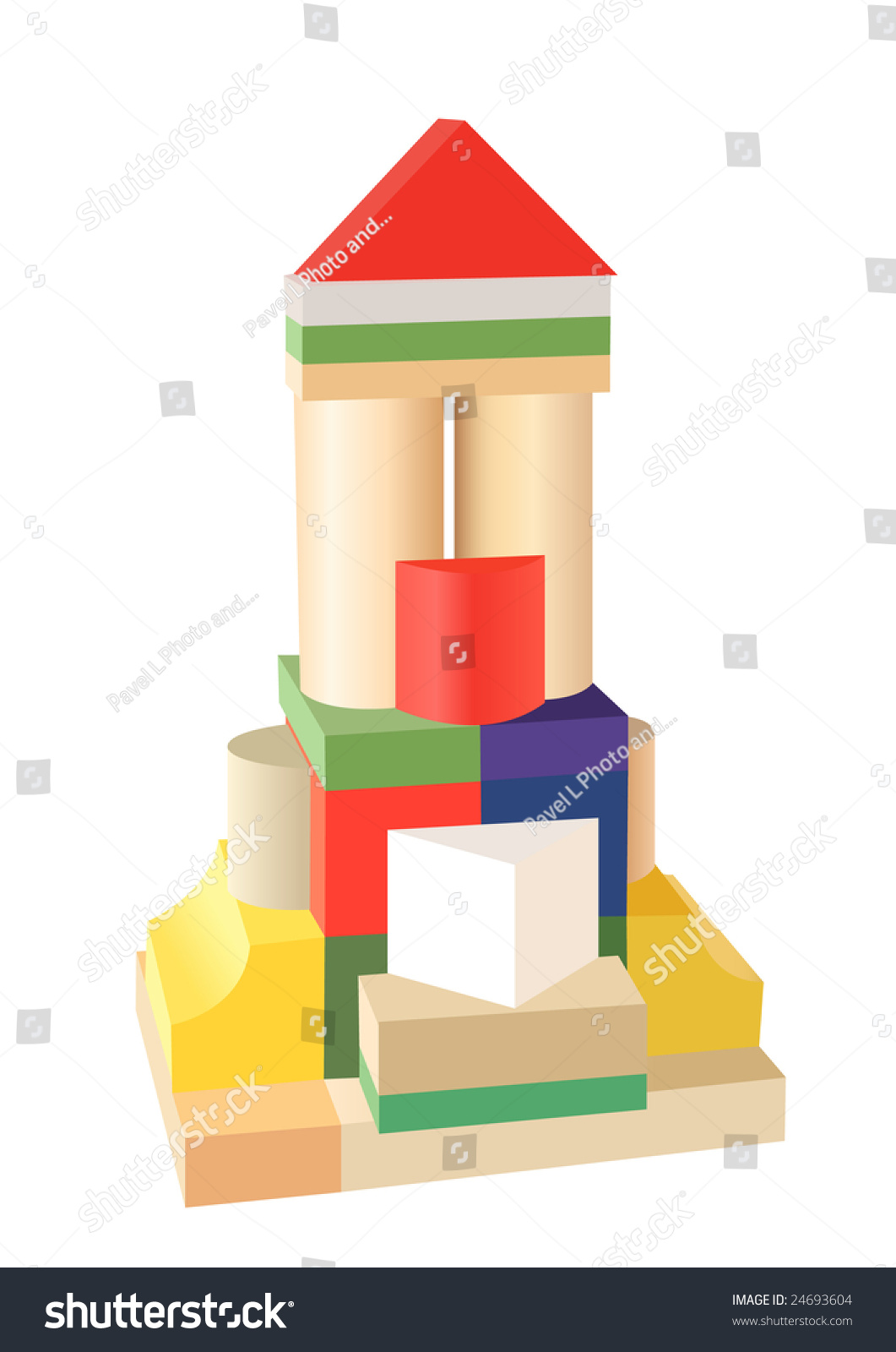Toy Tower Vector Stock Vector (Royalty Free) 24693604 | Shutterstock