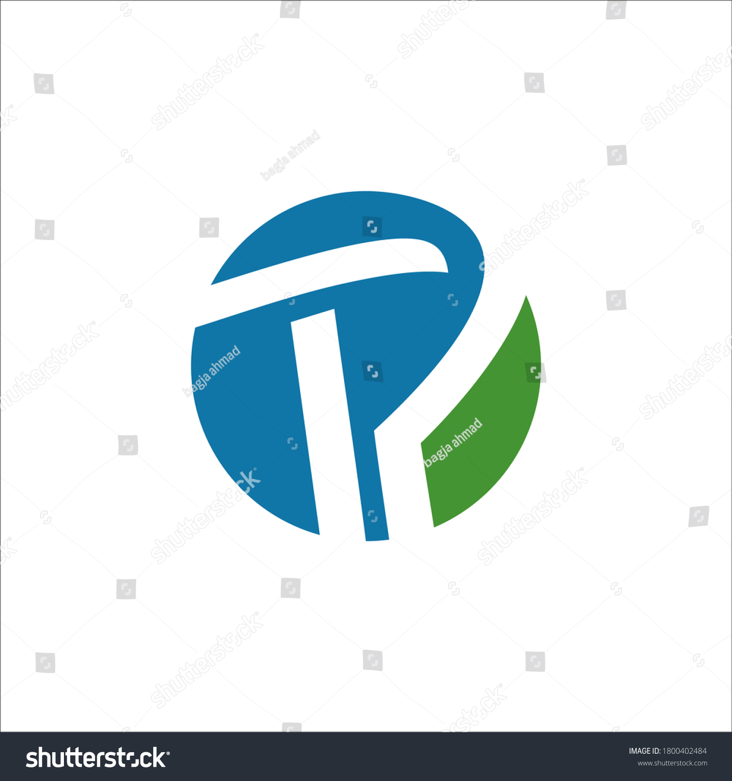 Tp Logo Design Vector Sign Stock Vector (Royalty Free) 1800402484