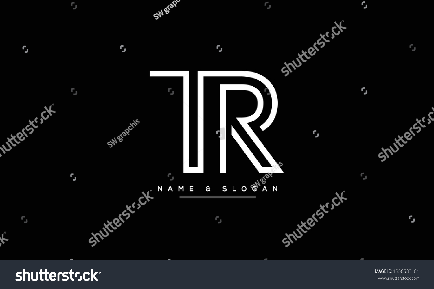 Trrt T R Abstract Letters Logo Stock Vector (Royalty Free) 1856583181 ...