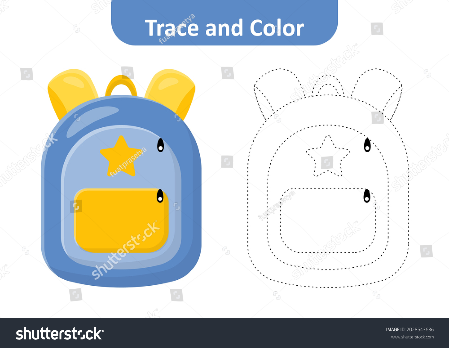 Trace Color Bag Vector Stock Vector (Royalty Free) 2028543686 ...