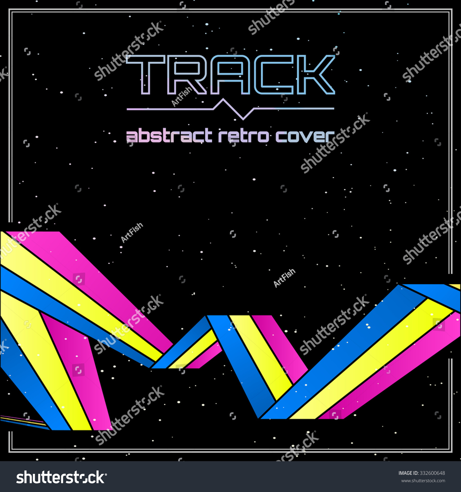 Track Space Vector Retro Background Stock Vector (Royalty Free) 332600648