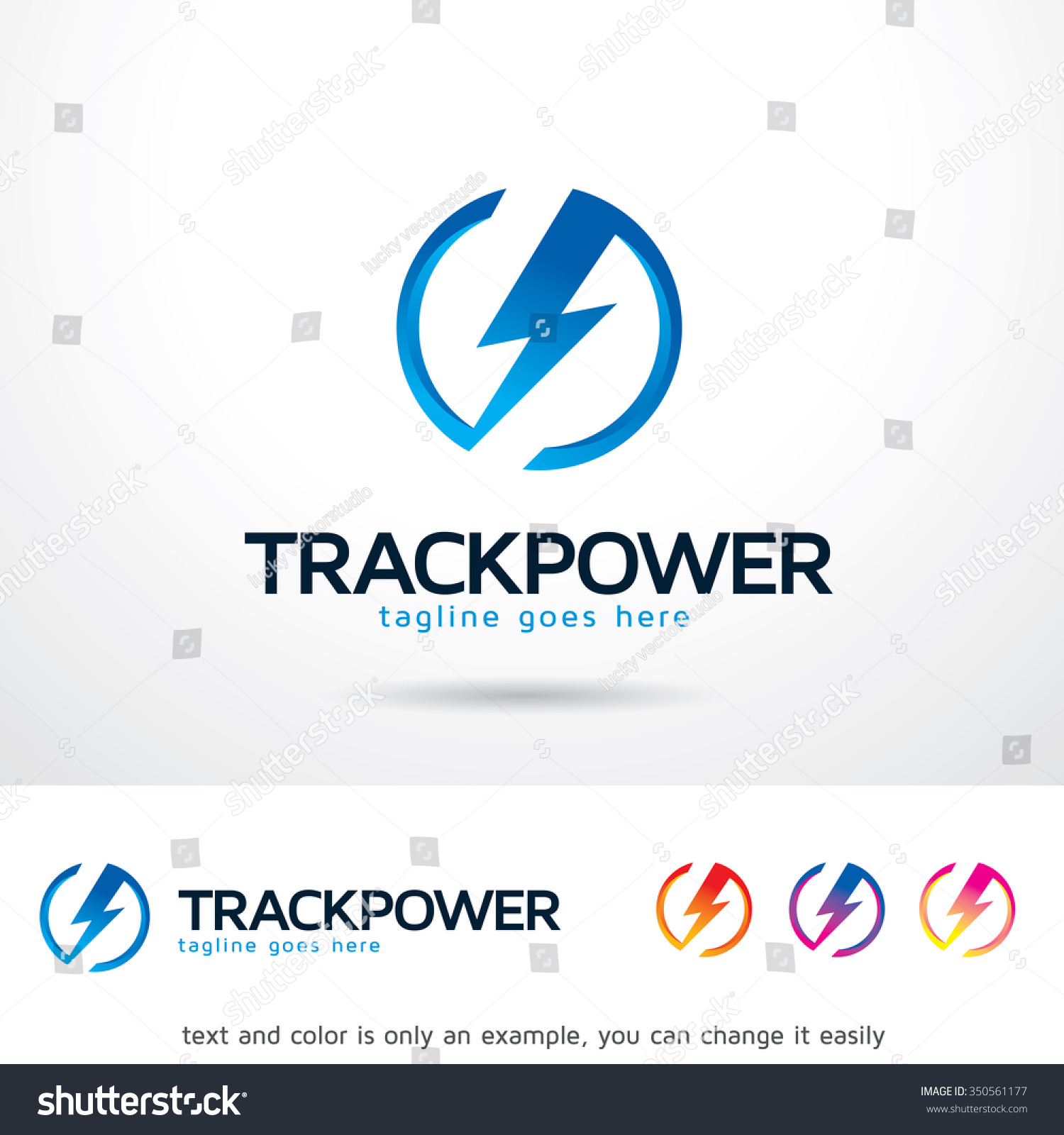 Track Power Logo Template Design Vector Stock Vector 350561177 ...