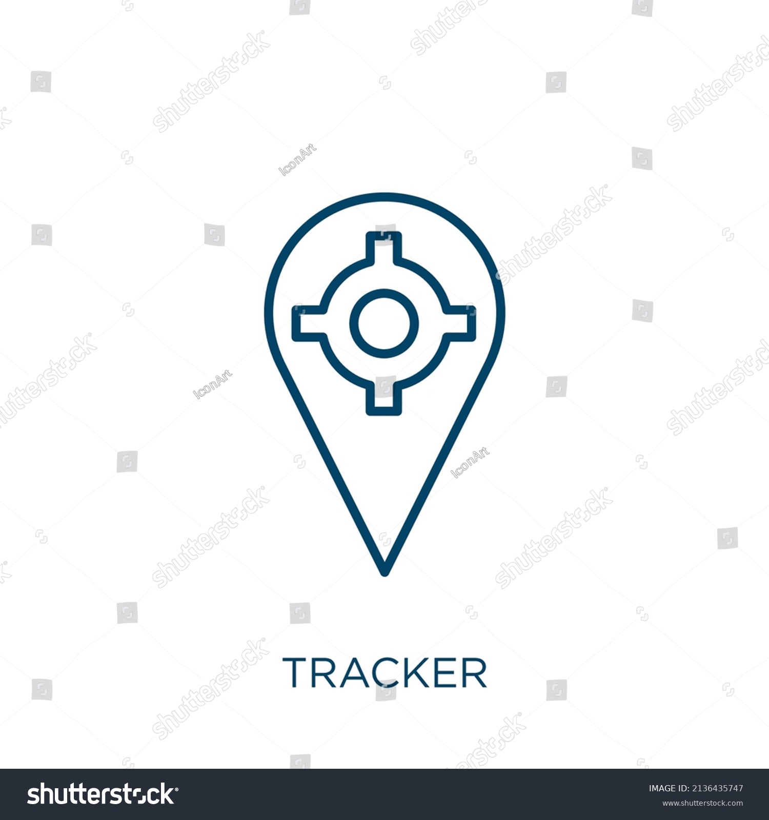 Tracker Icon Thin Linear Tracker Outline Stock Vector (Royalty Free ...