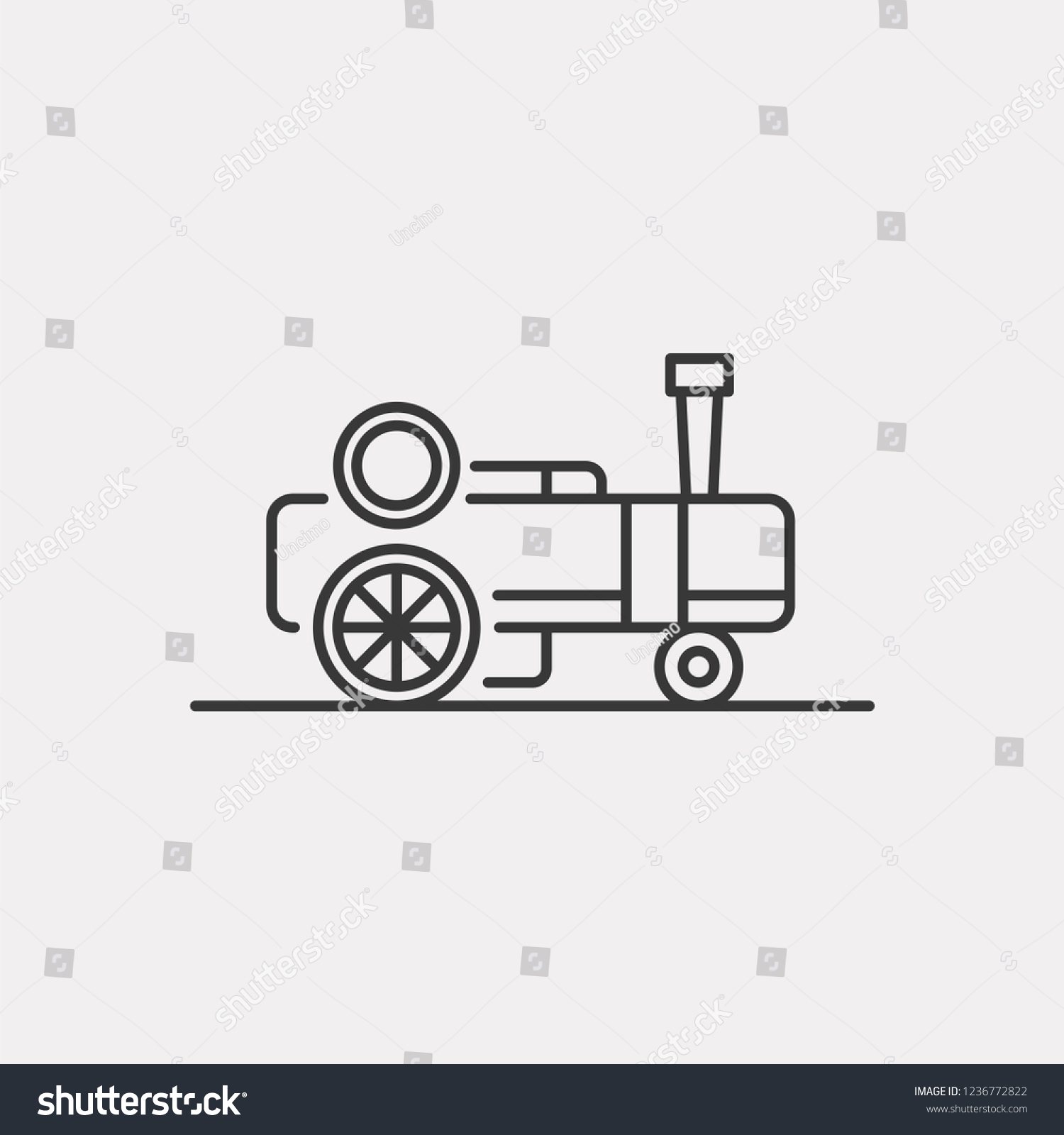 Traction Engine Modern Simple Ui Vector Stock Vector (Royalty Free ...