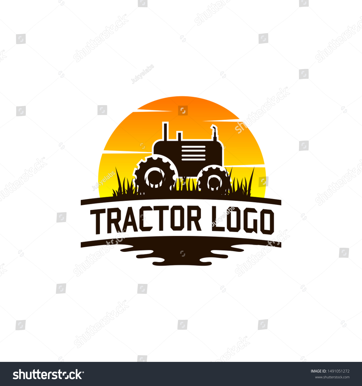 Tractor Farm Logo Template Stock Vector Stock Vector (Royalty Free ...