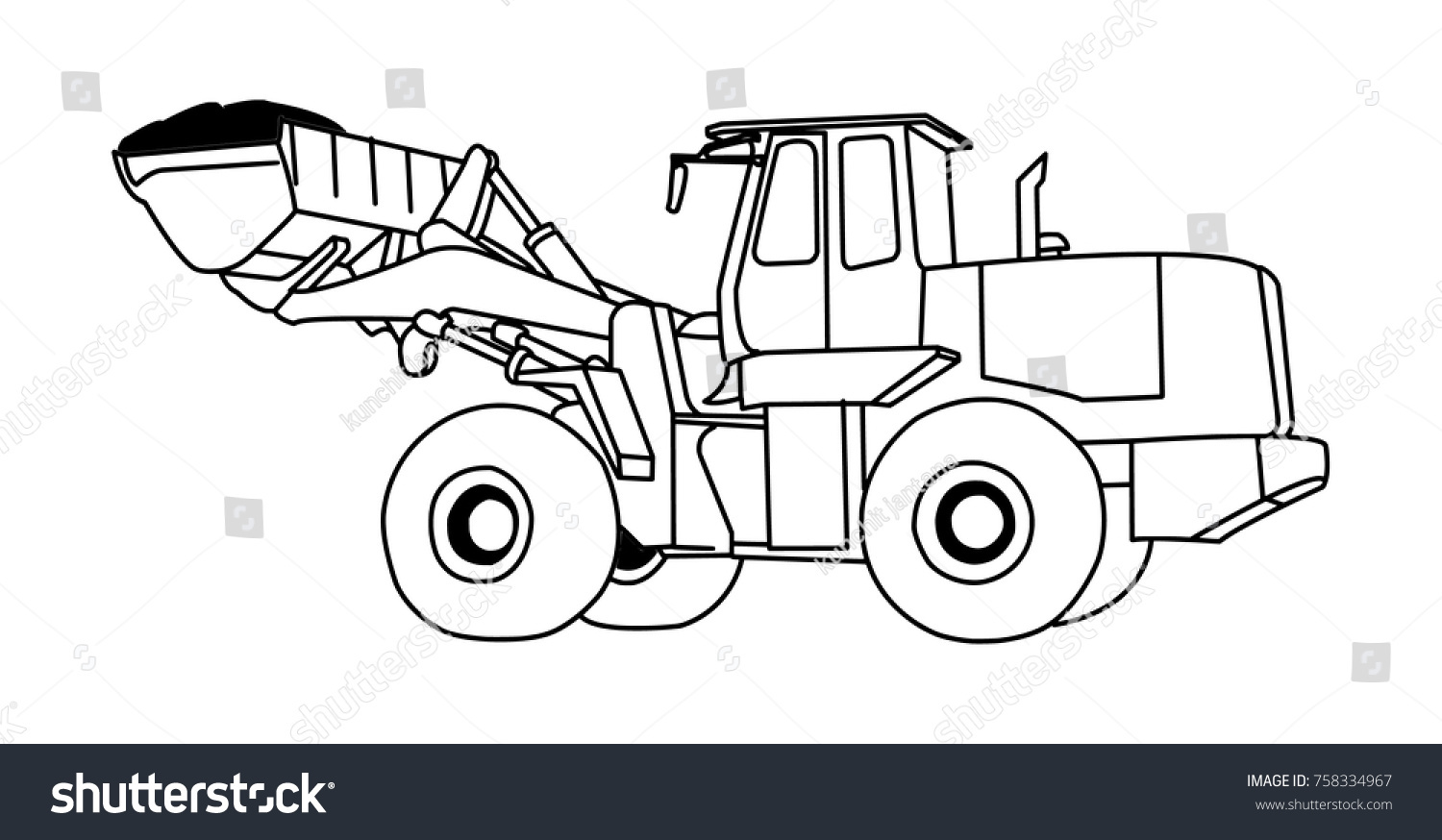 Tractor Hand Drawn Vector Illustration Stock Vector (Royalty Free ...