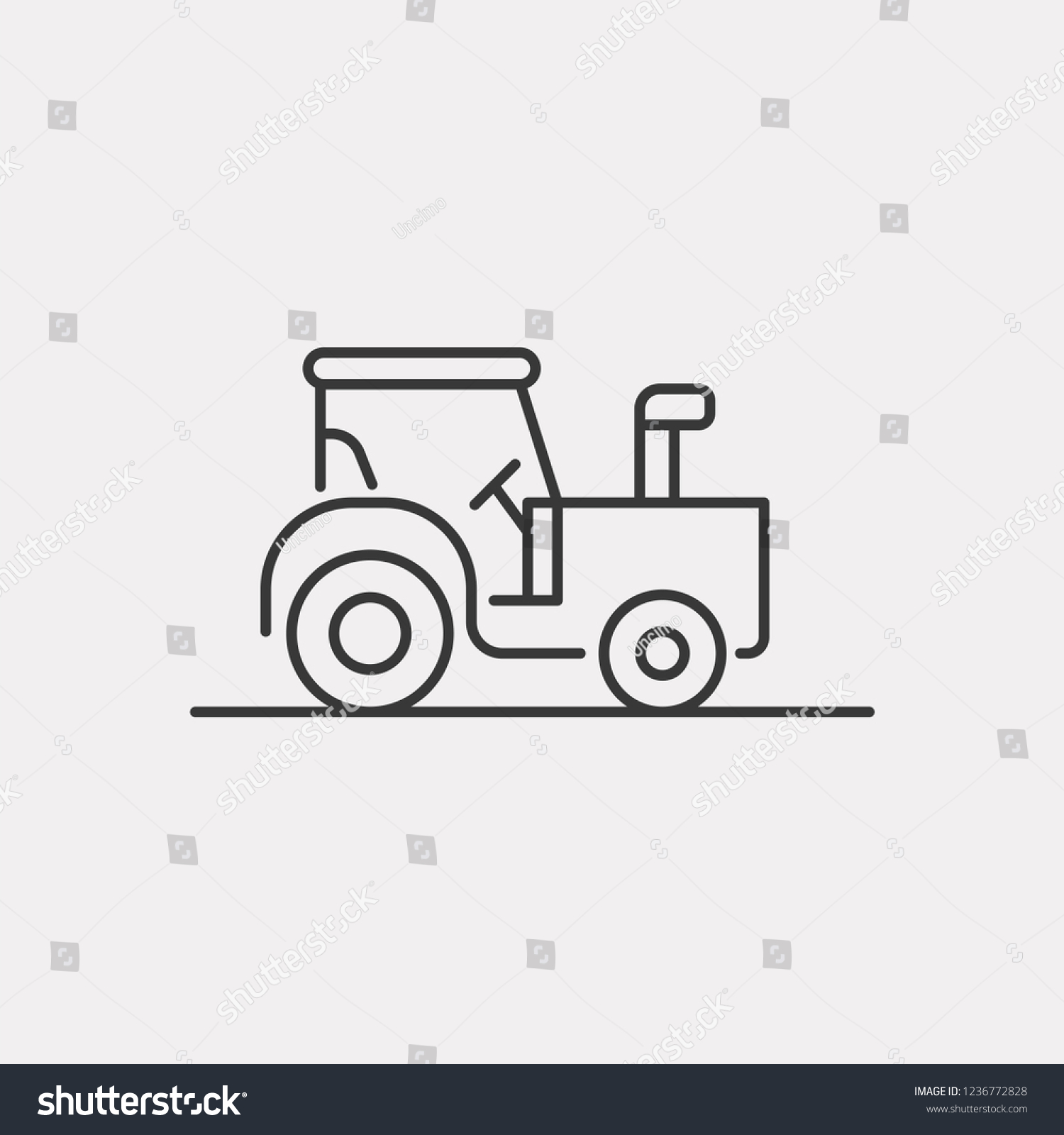 Tractor Modern Simple Ui Vector Icon: vetor stock (livre de direitos ...