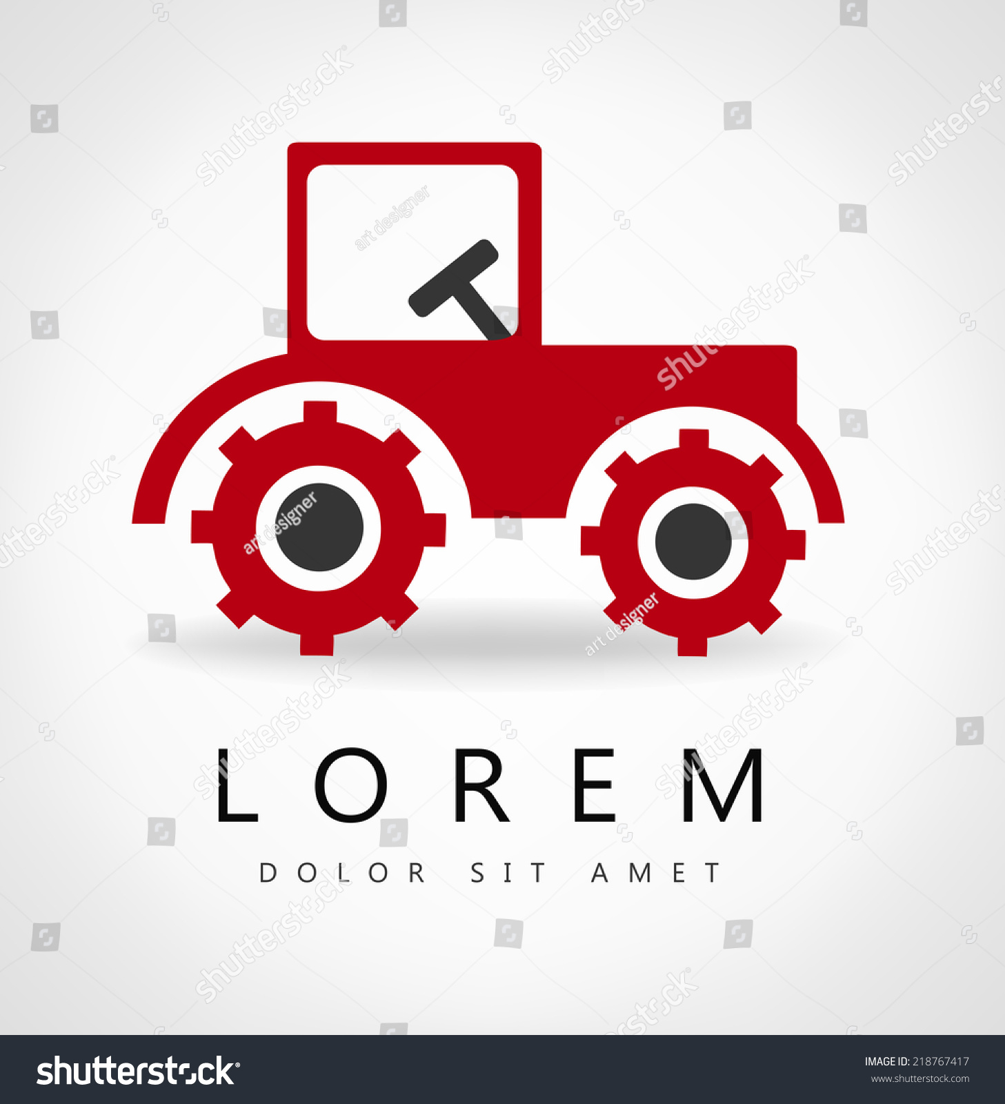 Tractor Symbol Stock Vector (Royalty Free) 218767417