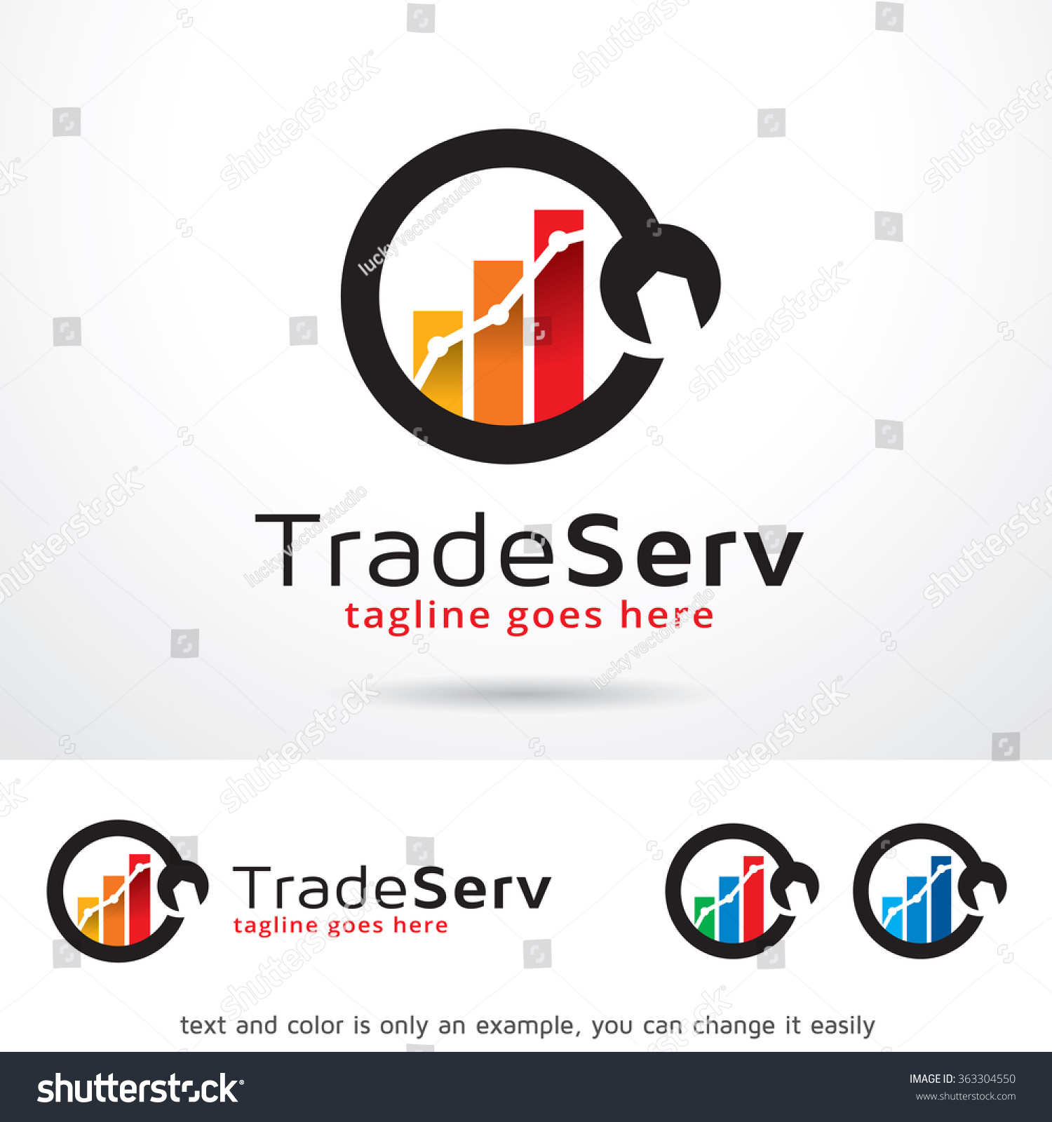 Trade Service Logo Template Design Vector Stock Vector (Royalty Free ...