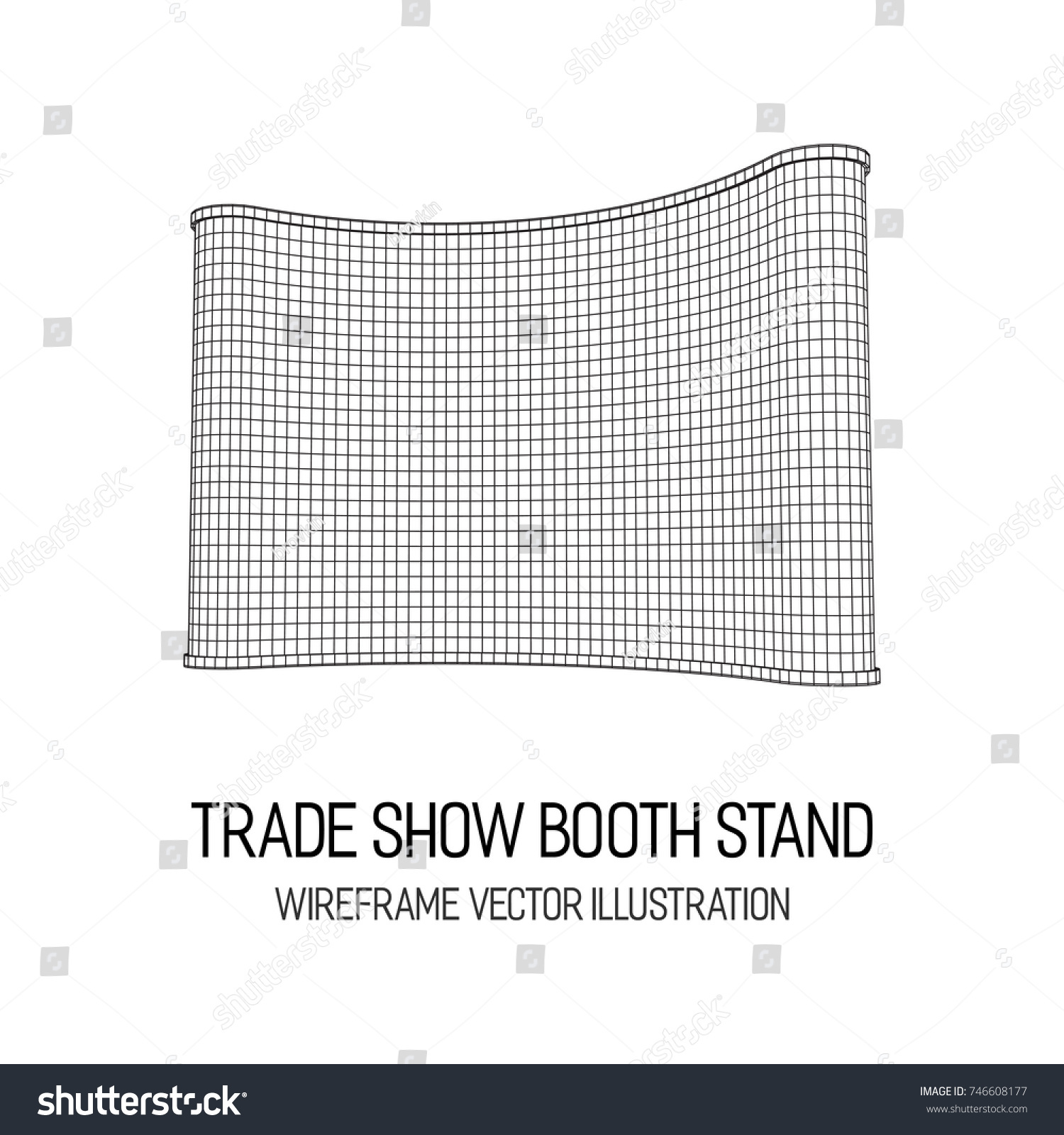 Trade Show Booth Wireframe Mesh Vector Stock Vector (Royalty Free ...