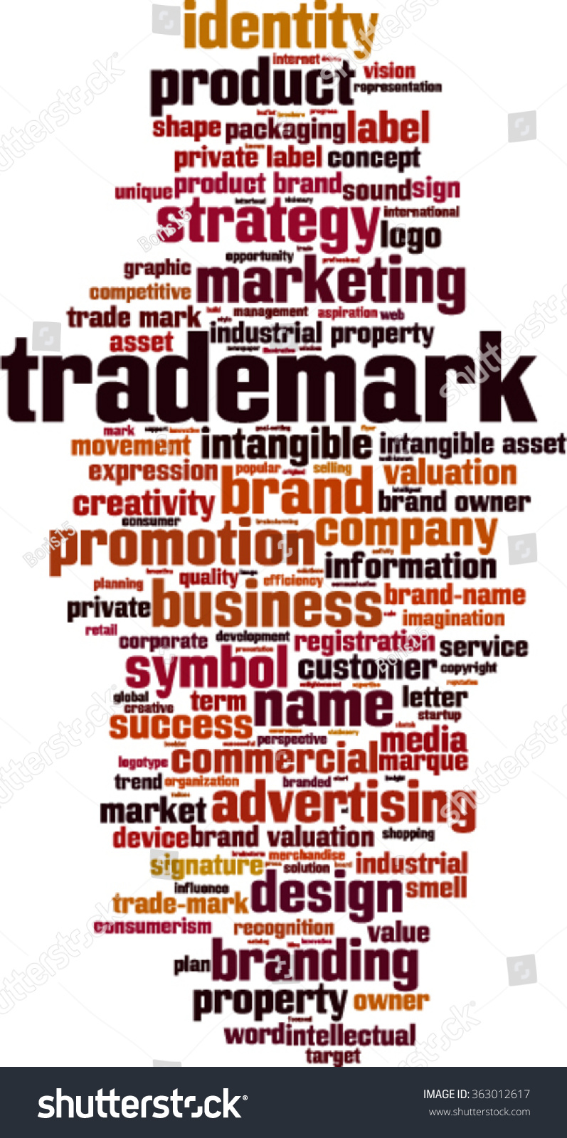 Trademark Word Cloud Concept Vector Illustration Stock Vector (Royalty ...