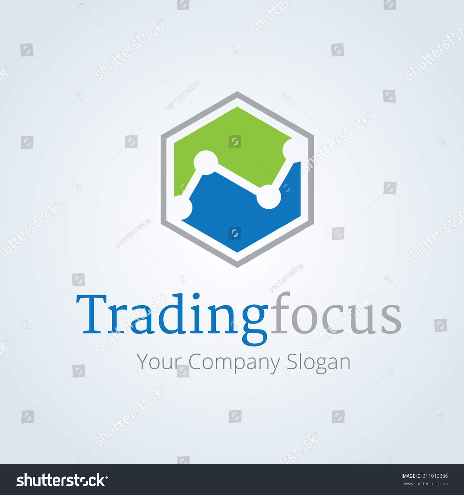 Trading Focus Logo Template Stock Vector (Royalty Free) 311010386
