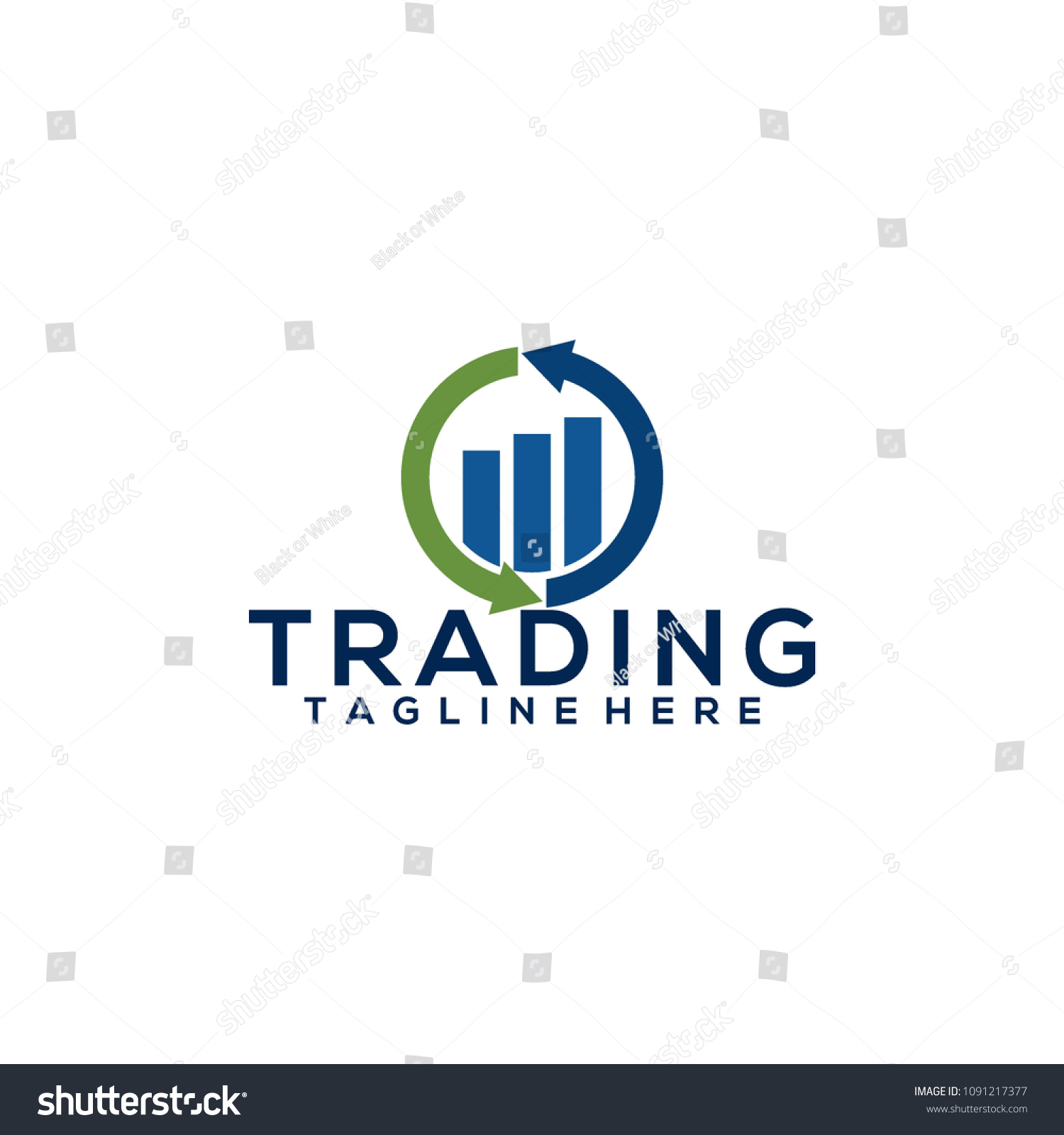 Trading Logo Design Stock Vector (Royalty Free) 1091217377