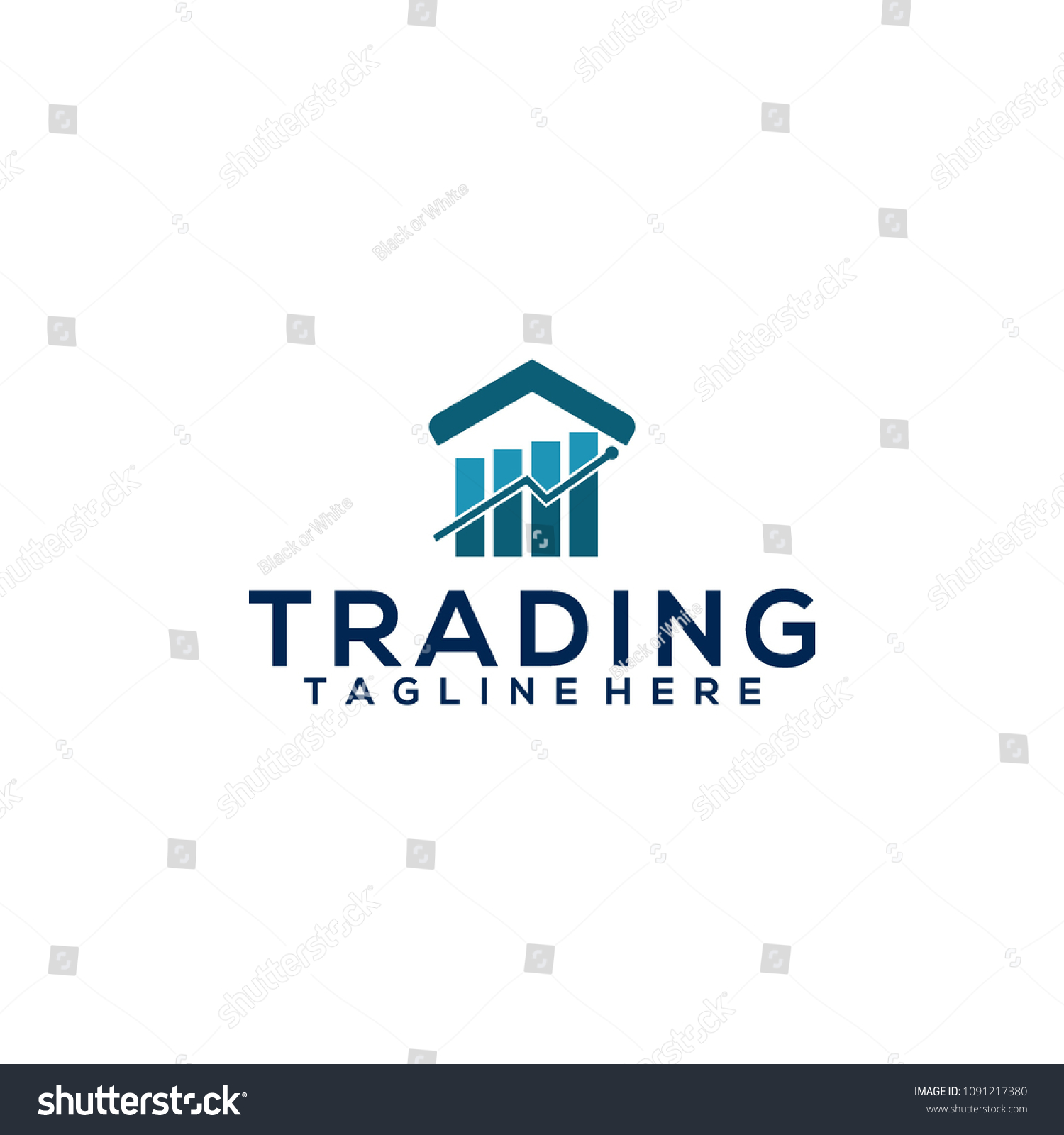 Trading Logo Design Stock Vector (Royalty Free) 1091217380