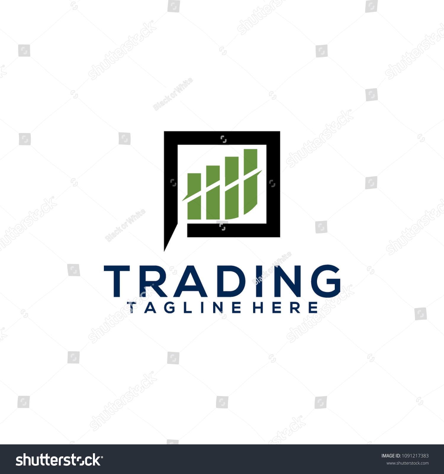Trading Logo Design Stock Vector (Royalty Free) 1091217383