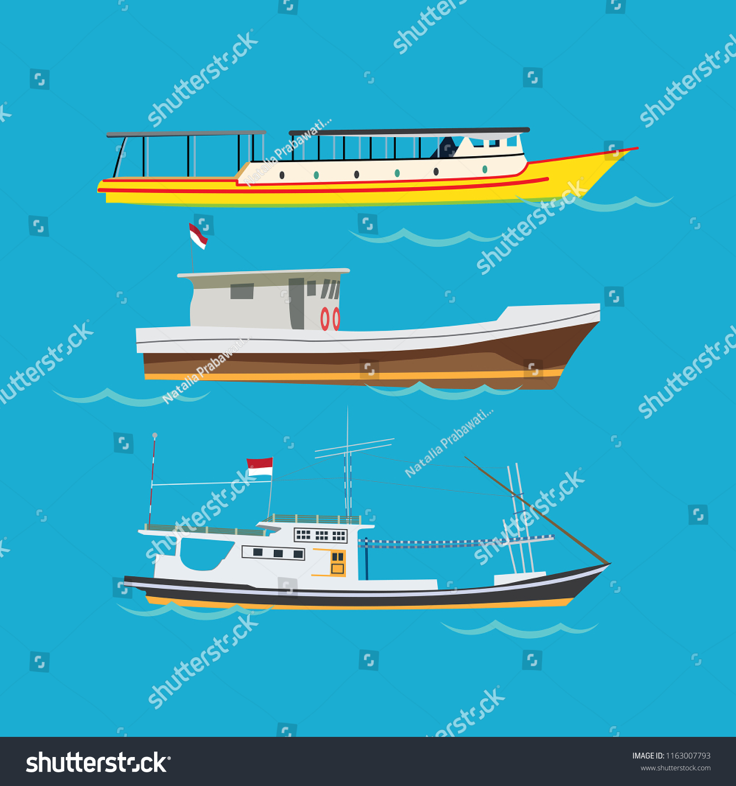 Traditional Boat Vector Stock Vector (Royalty Free) 1163007793 ...