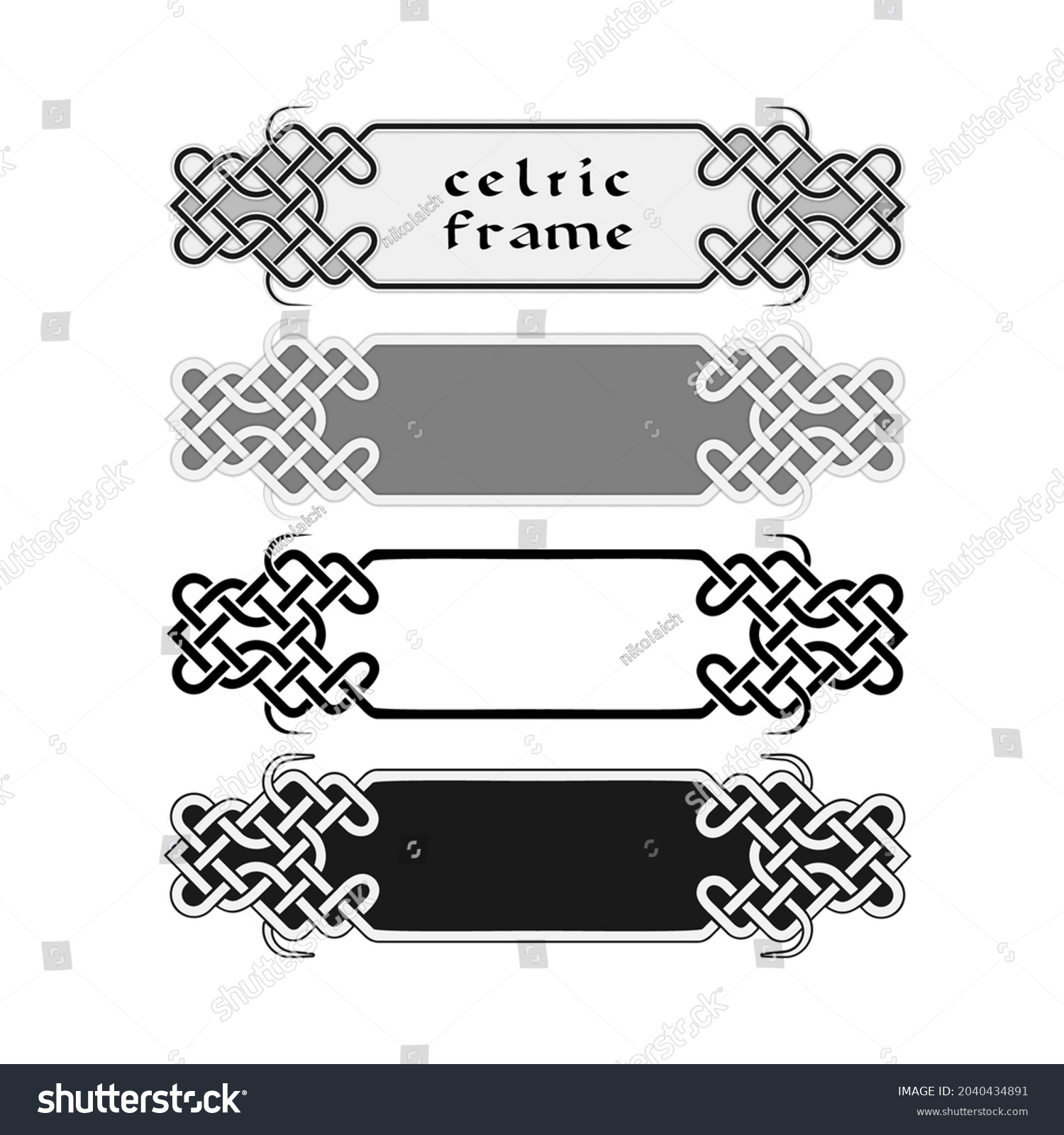 Traditional Celtic Ornament Frame Vector Stock Vector (Royalty Free ...