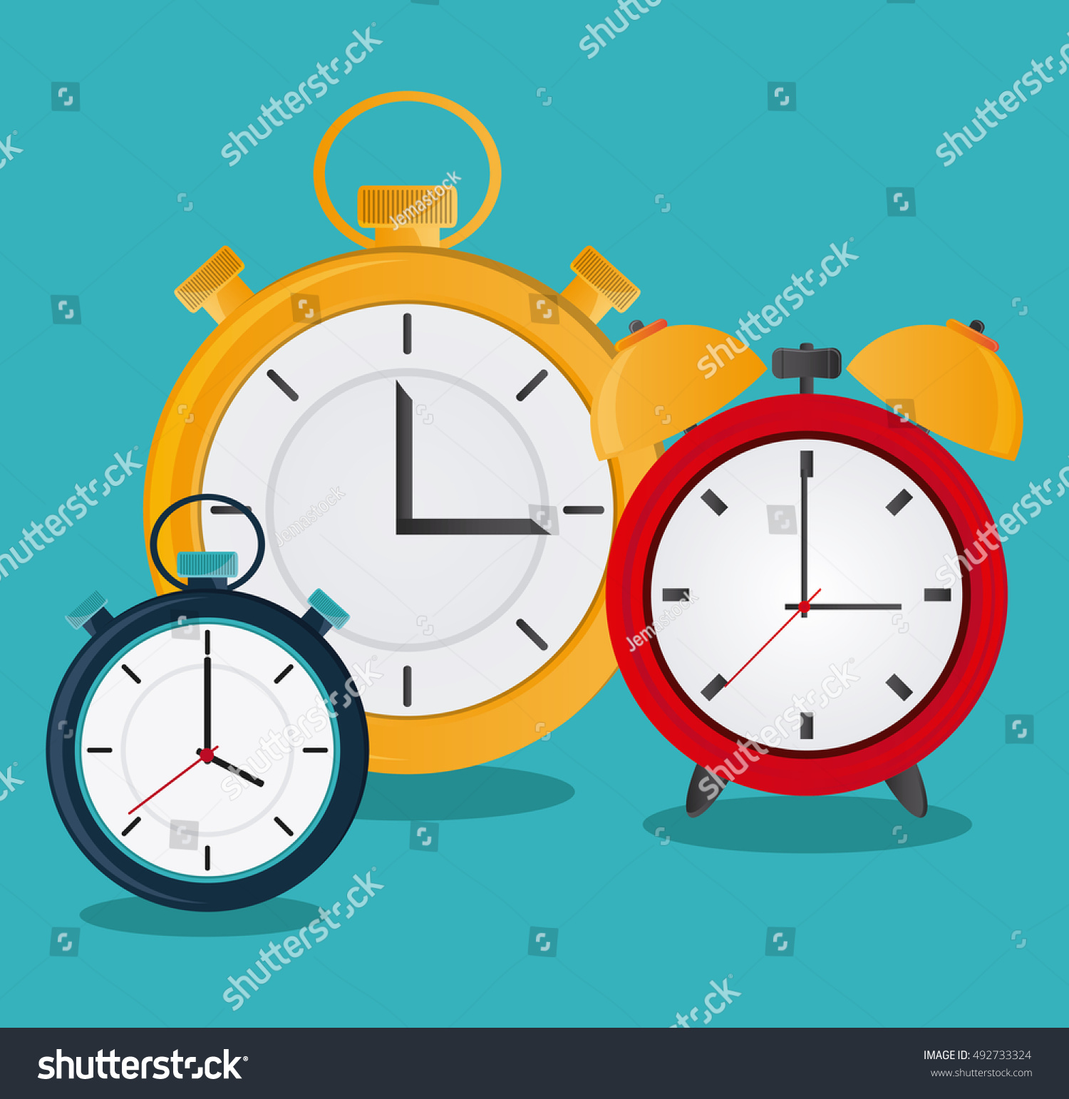 Traditional Clock Chronometer Design: vector de stock (libre de ...