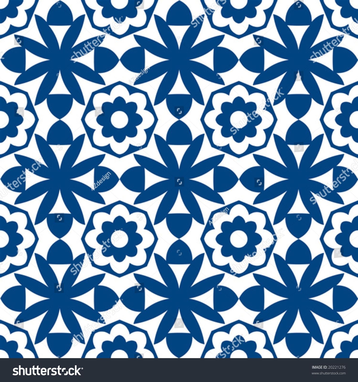Traditional Floral Pattern Stock Vector (Royalty Free) 20221276 ...
