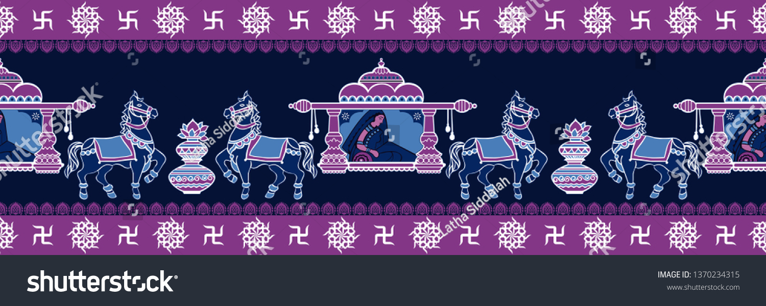 Traditional Indian Border Vector Design Stock Vector (Royalty Free ...