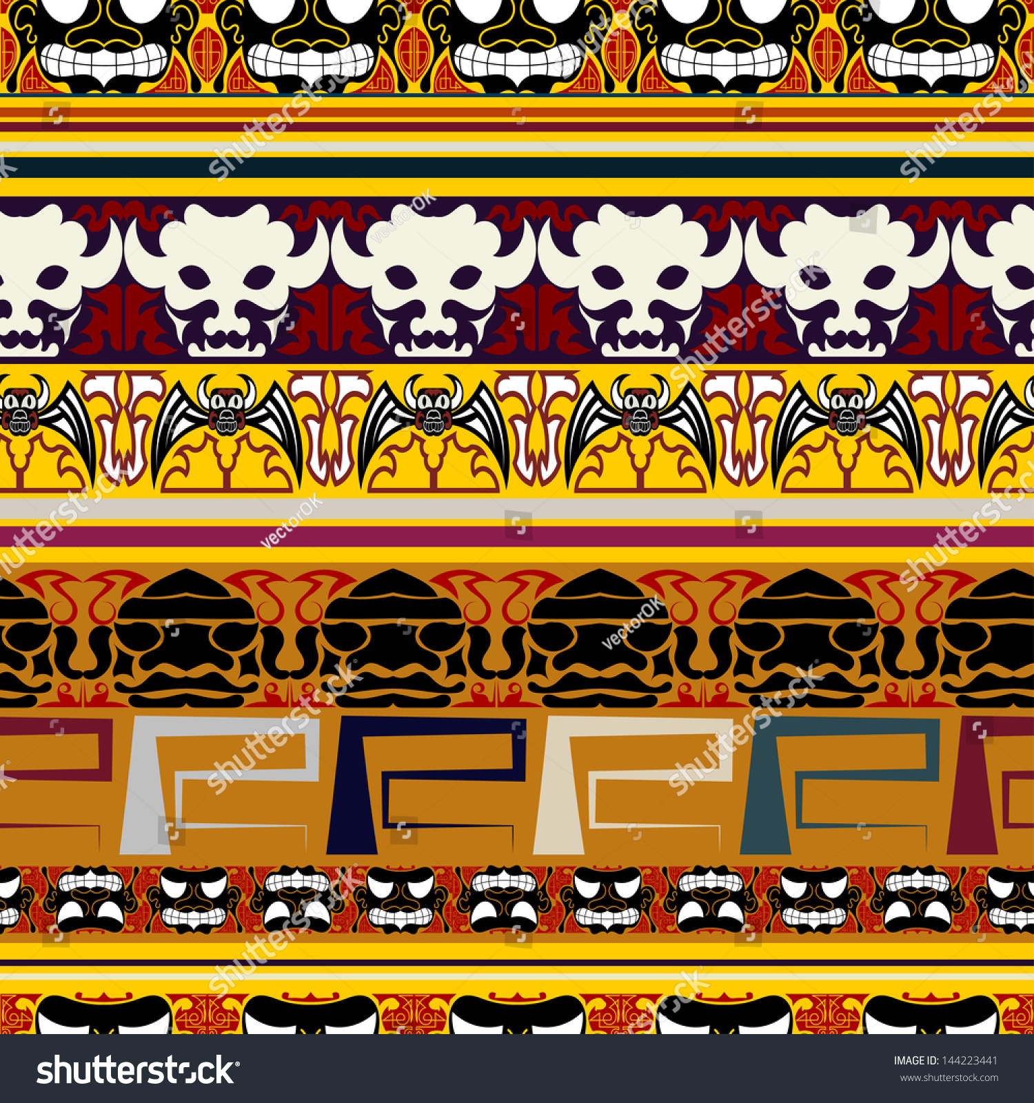 Traditional Indian Pattern Stock Vector (Royalty Free) 144223441 ...