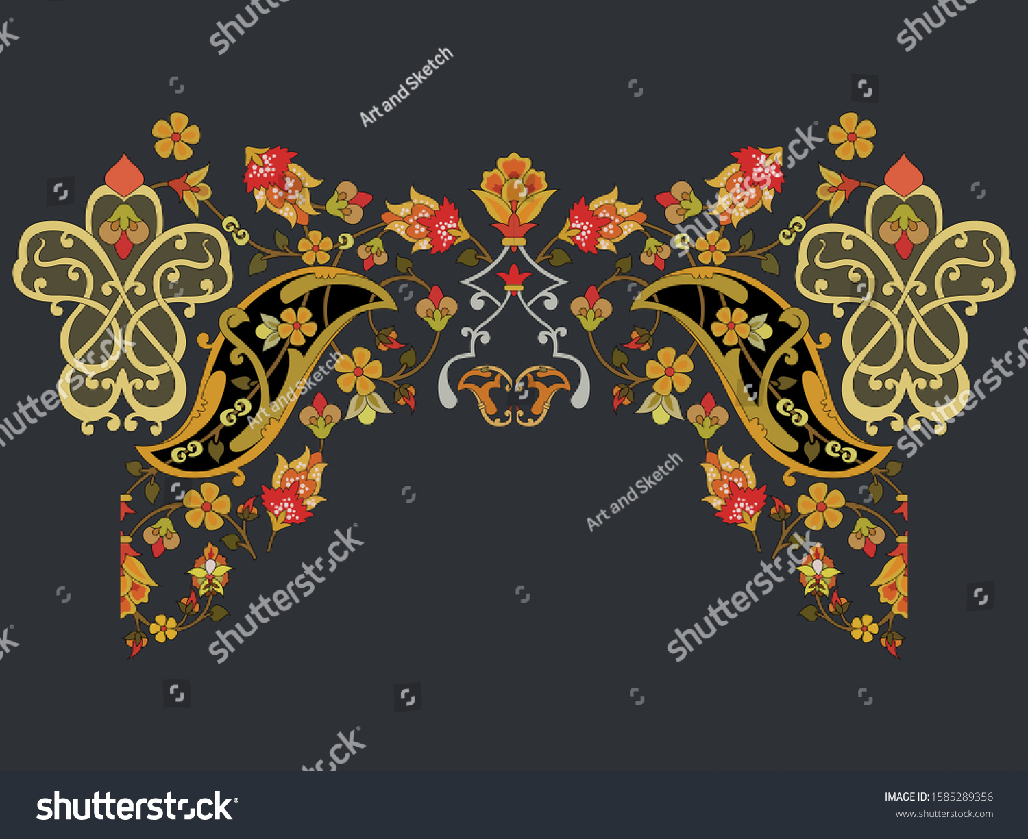 Traditional Islamic Design Art Vector Stock Vector (Royalty Free ...
