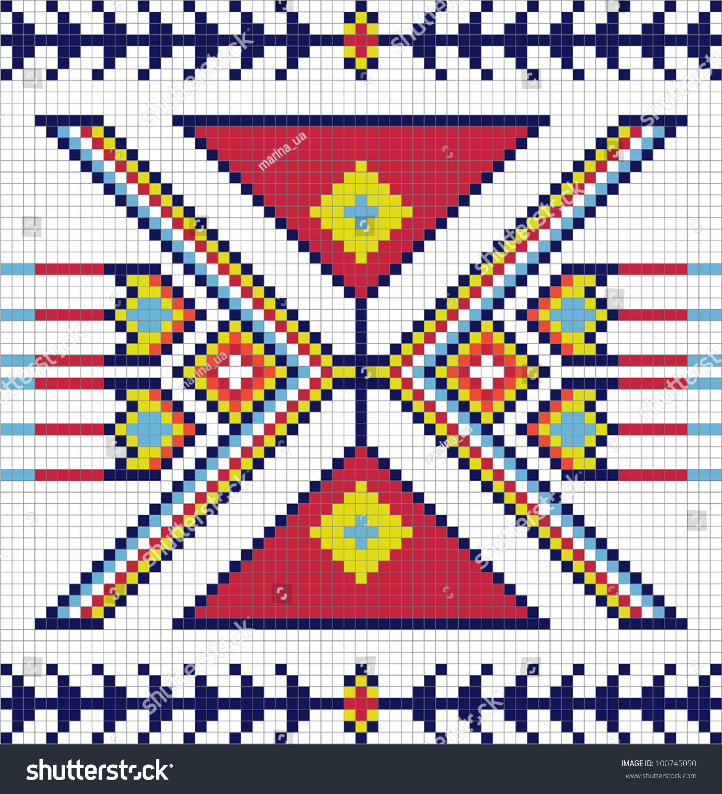 Vektor Stok Traditional Native American Pattern Vector Illustration ...