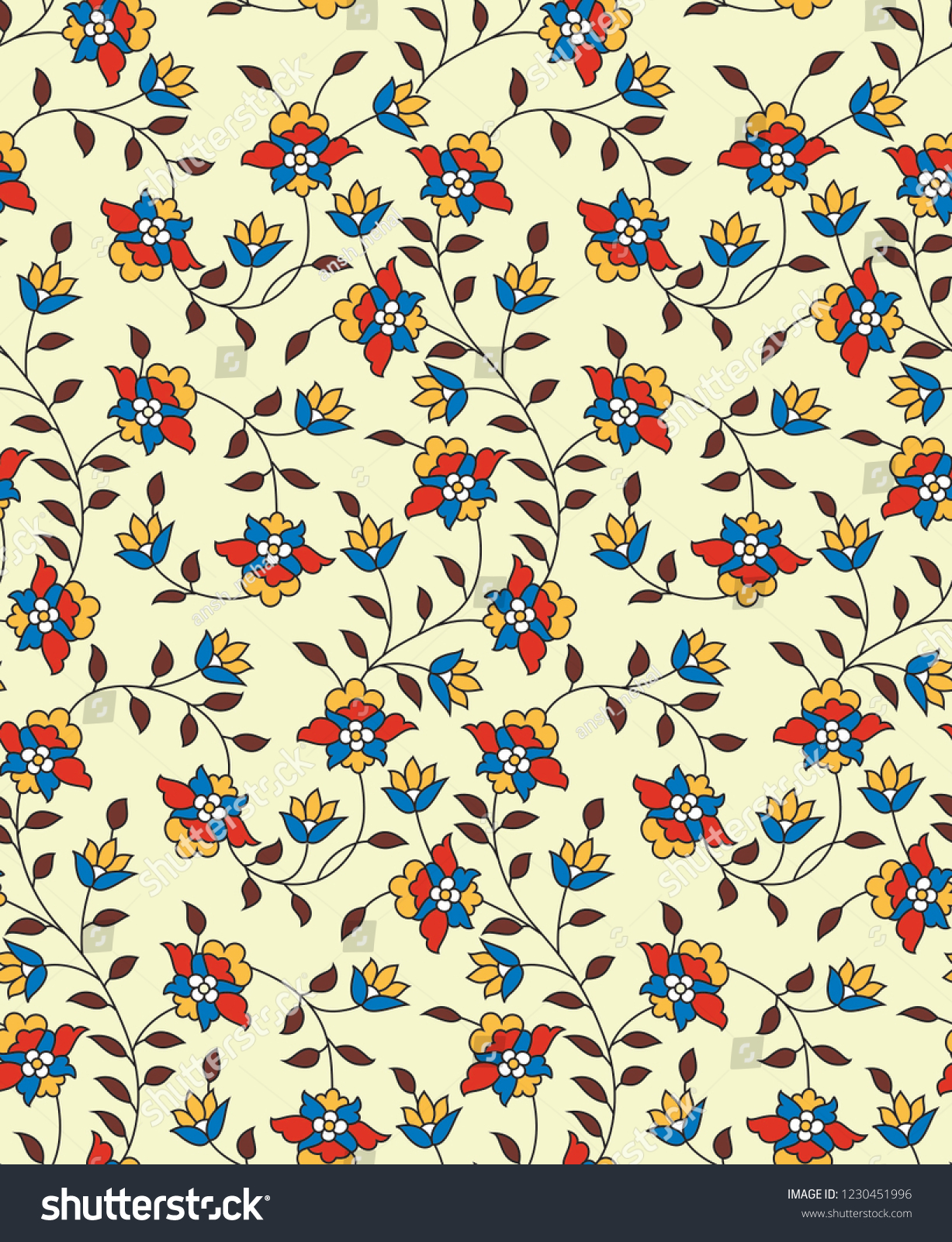 Traditional Paisley Pattern Stock Vector (Royalty Free) 1230451996 ...