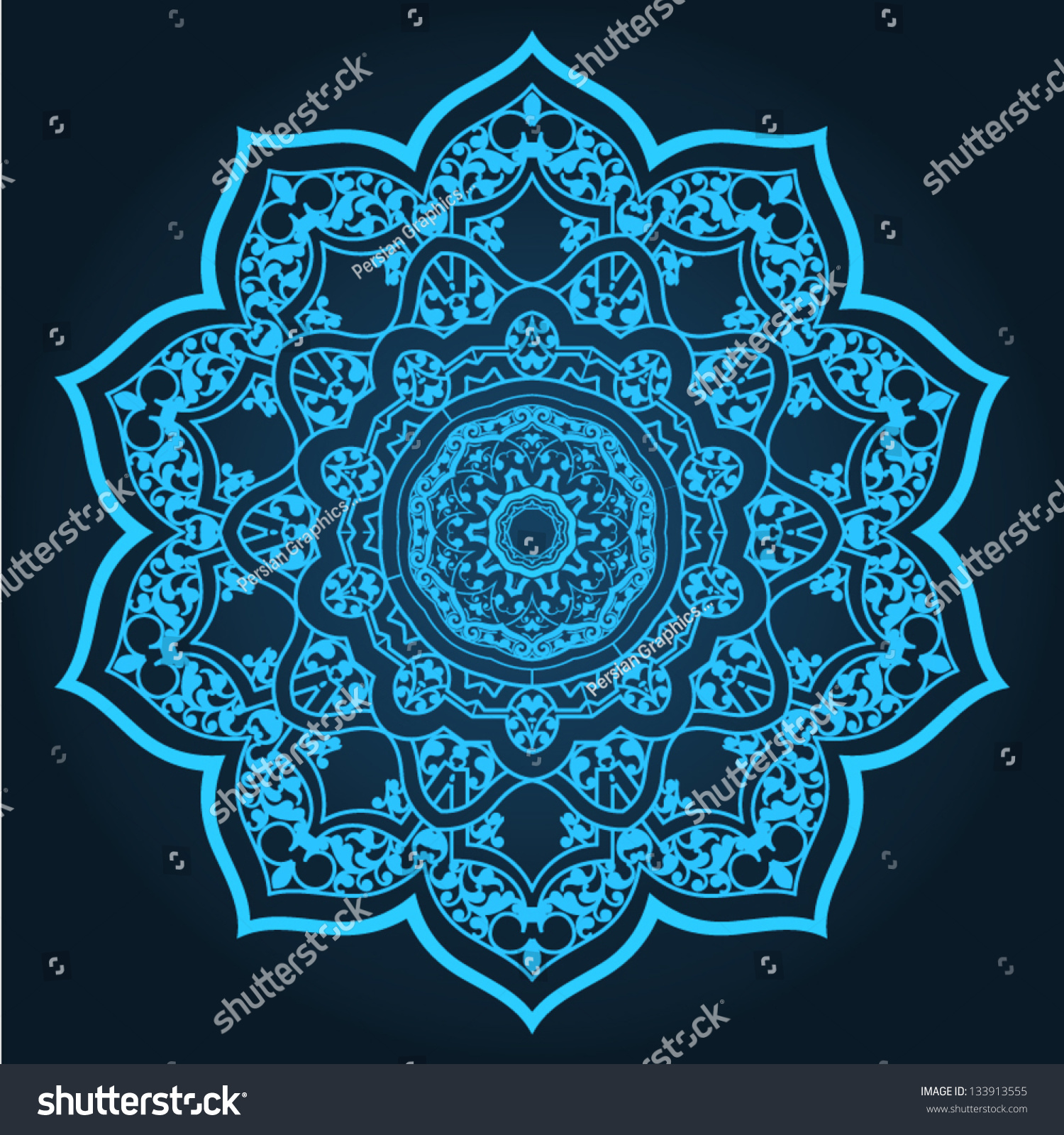 Traditional Persian-Islamic Pattern Stock Vector 133913555 : Shutterstock