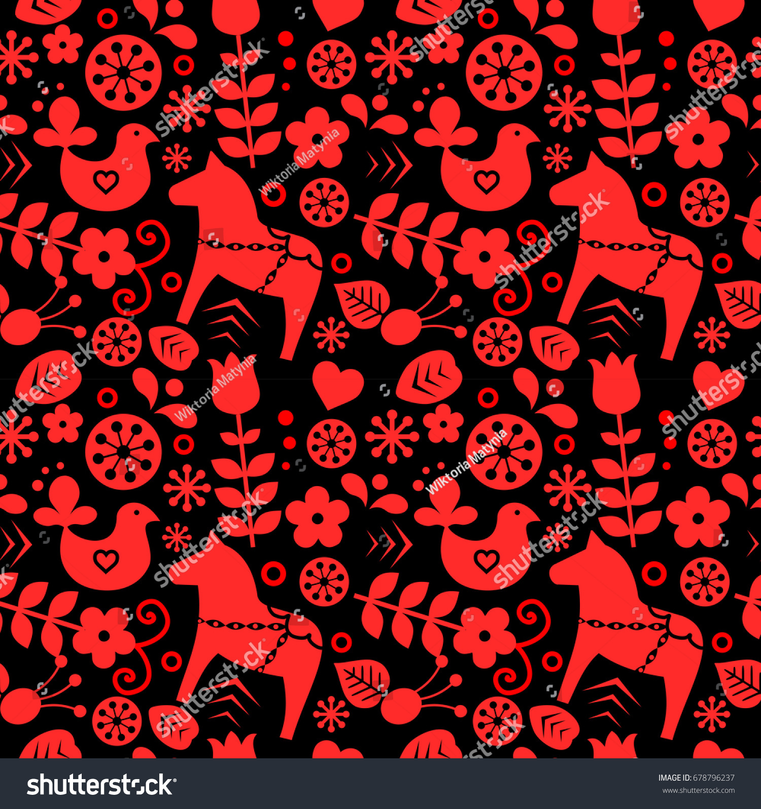 Traditional Swedish Scandinavian Folk Pattern Vector Wektor Stockowy ... Traditional Swedish Scandinavian Folk Pattern Vector Wektor Stockowy ...