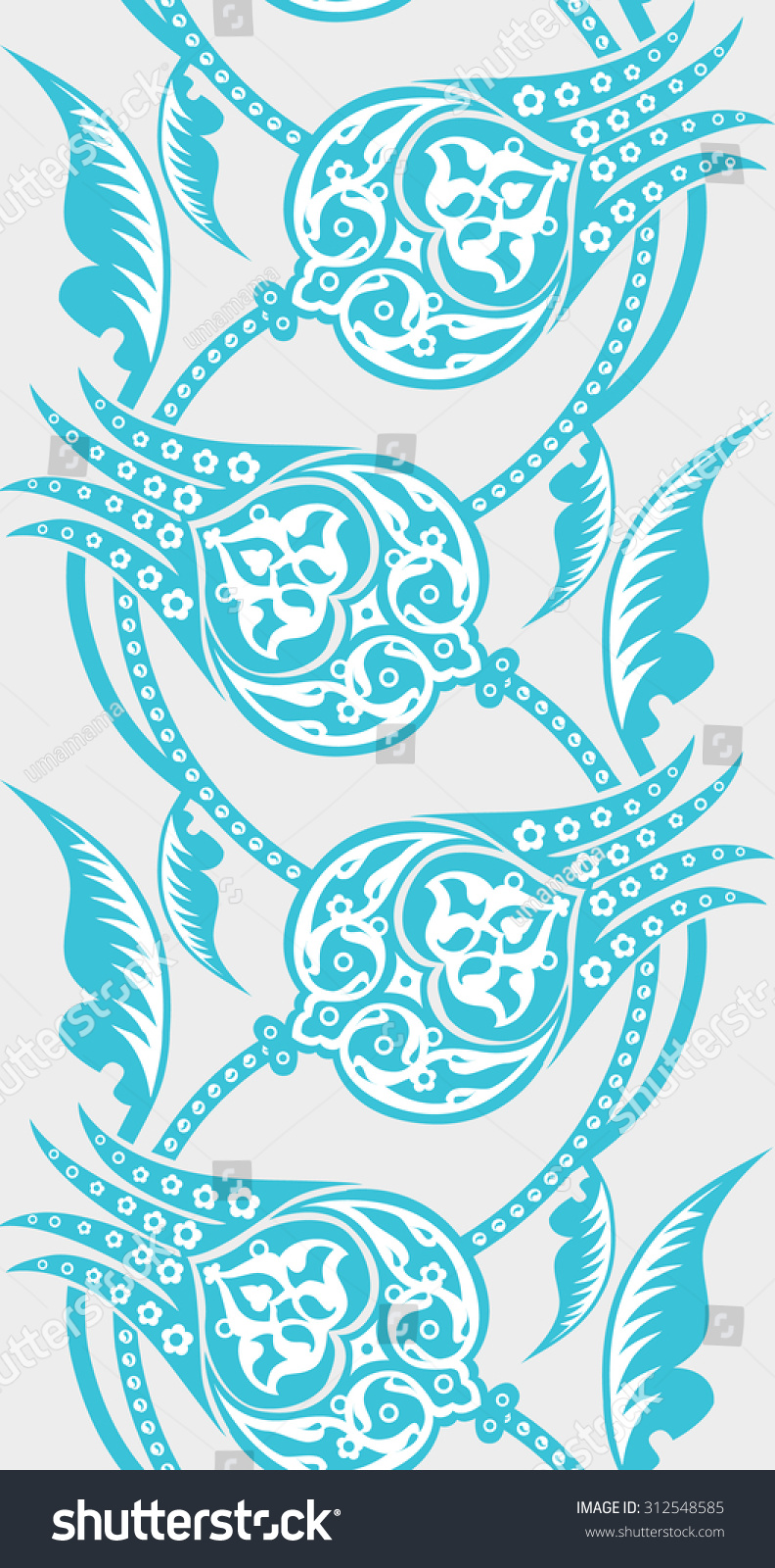 Traditional Turkish Tile Border Stock Vector (Royalty Free) 312548585 ...