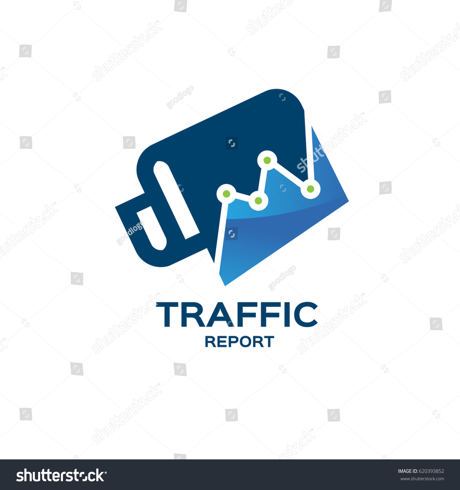 Traffic Chart Report Logo Design Stock Vector (Royalty Free) 620393852