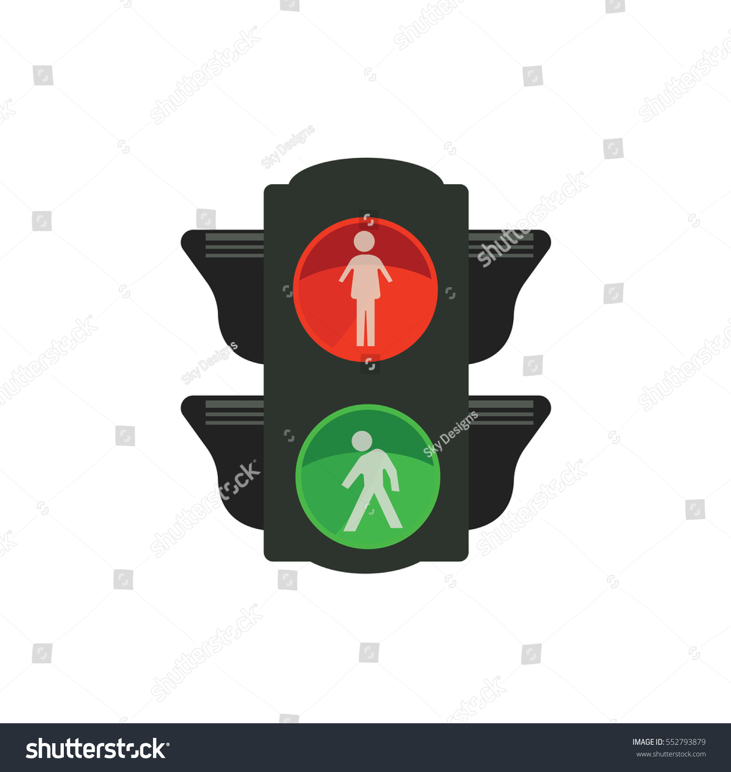 Traffic Light People Stock Vector (Royalty Free) 552793879