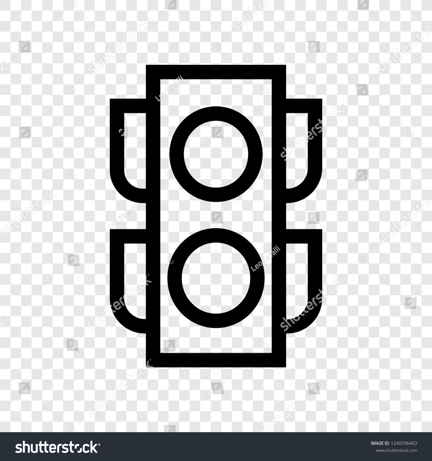 Traffic Light Icon Transparent Grid Stock Vector (Royalty Free) 1240596463