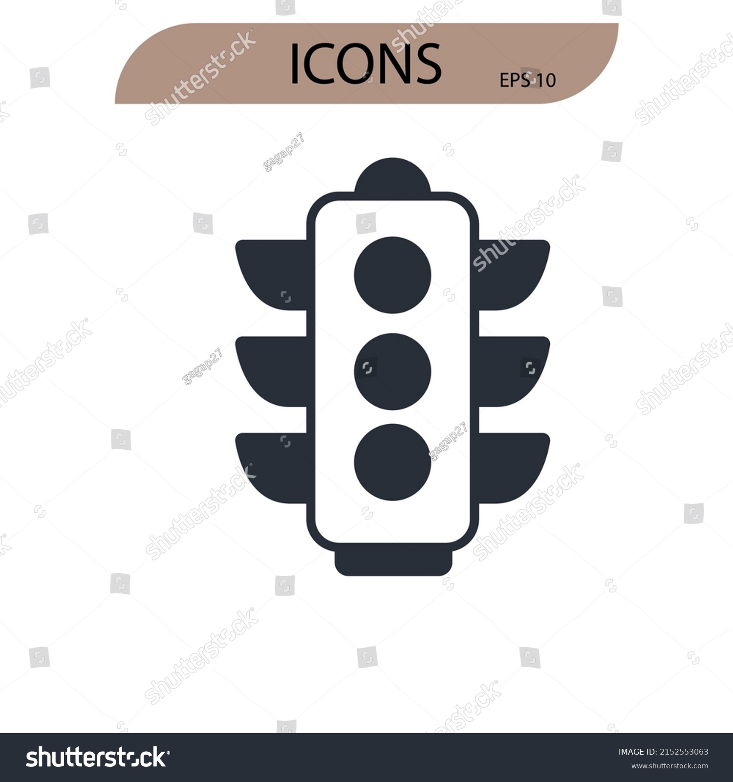 Traffic Light Icons Symbol Vector Elements Stock Vector (Royalty Free ...