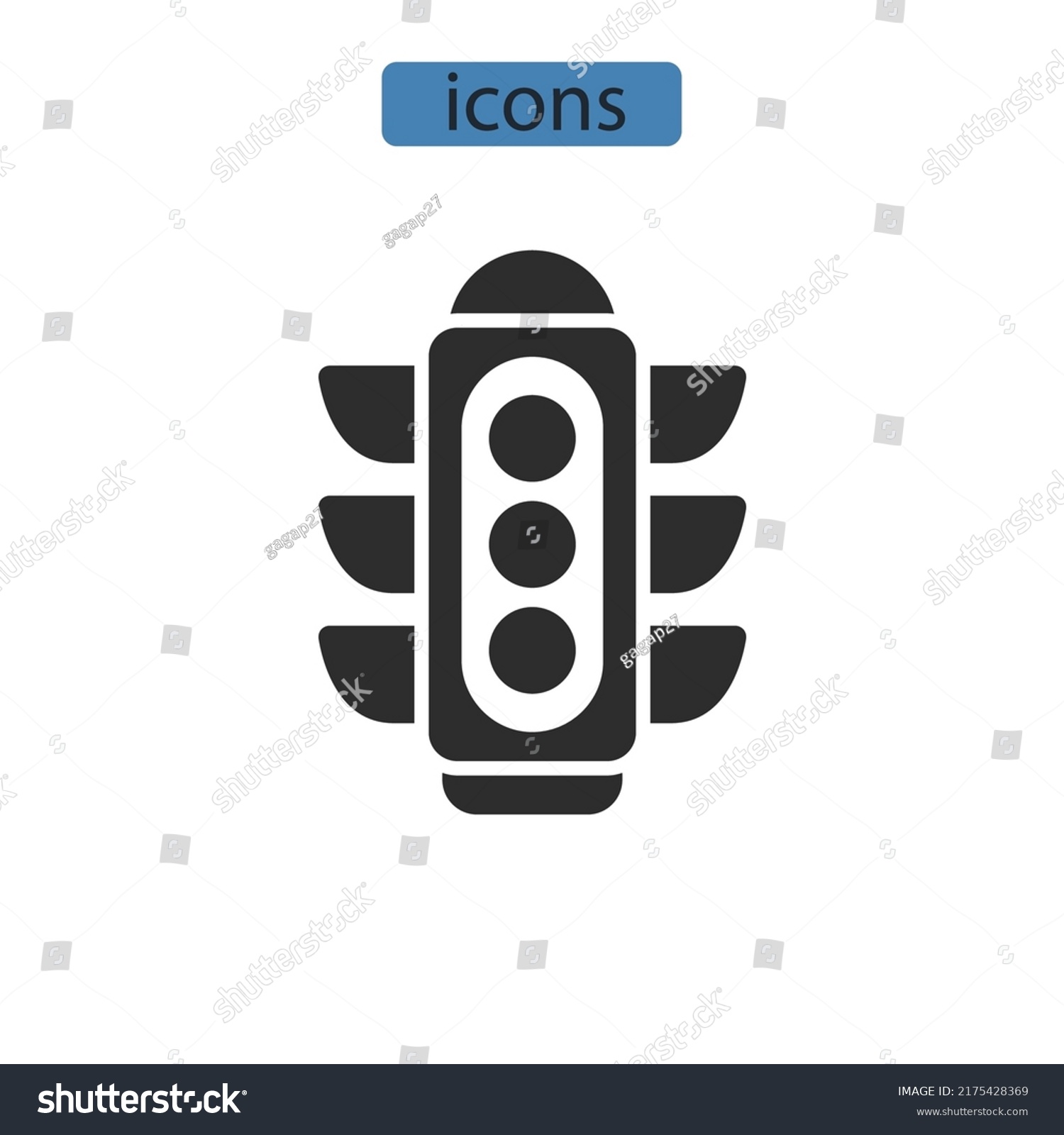 Traffic Light Icons Symbol Vector Elements Stock Vector (Royalty Free ...